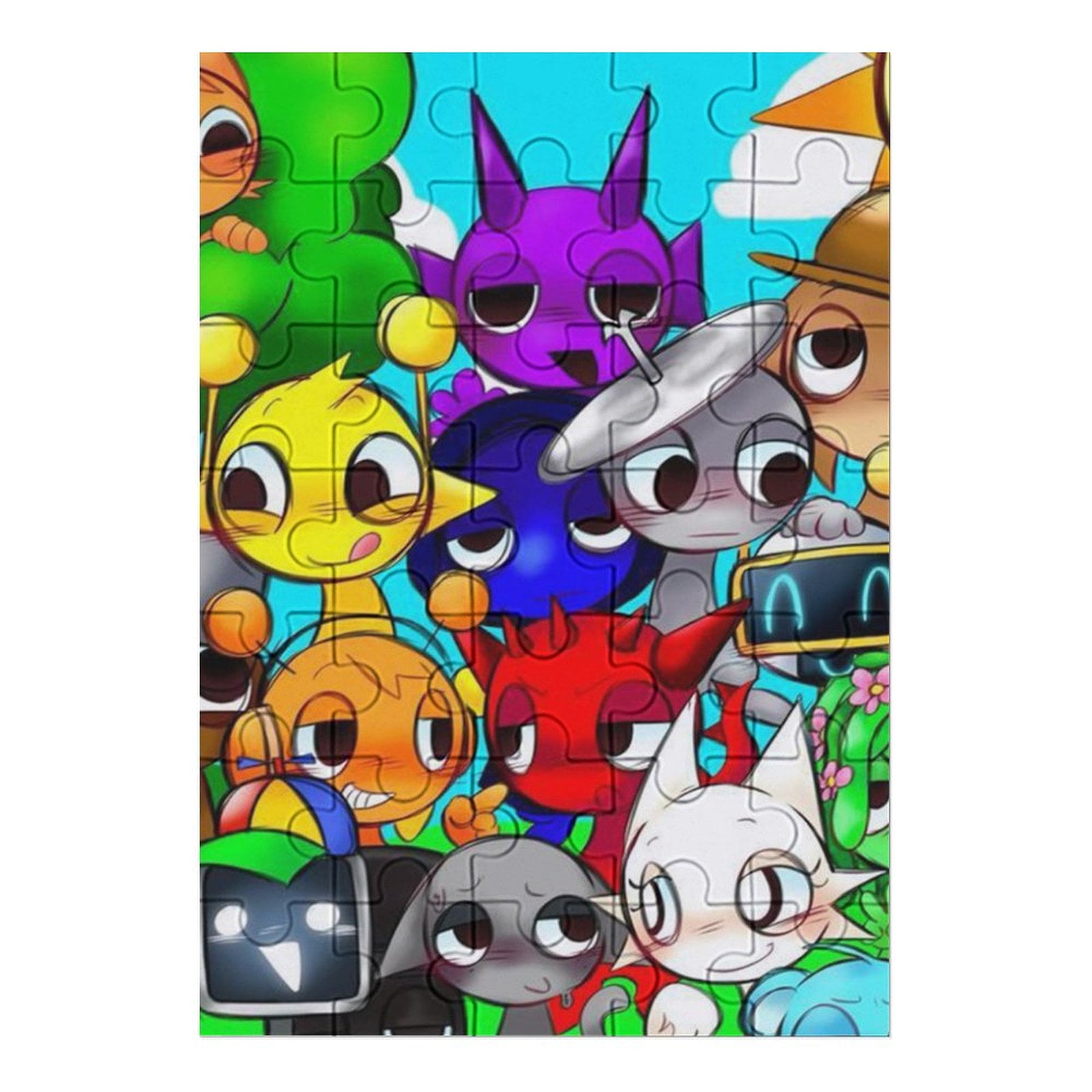 Sprunki Picture Puzzle 35 PCS Wooden Puzzle Artwork Jigsaw Puzzles for ...