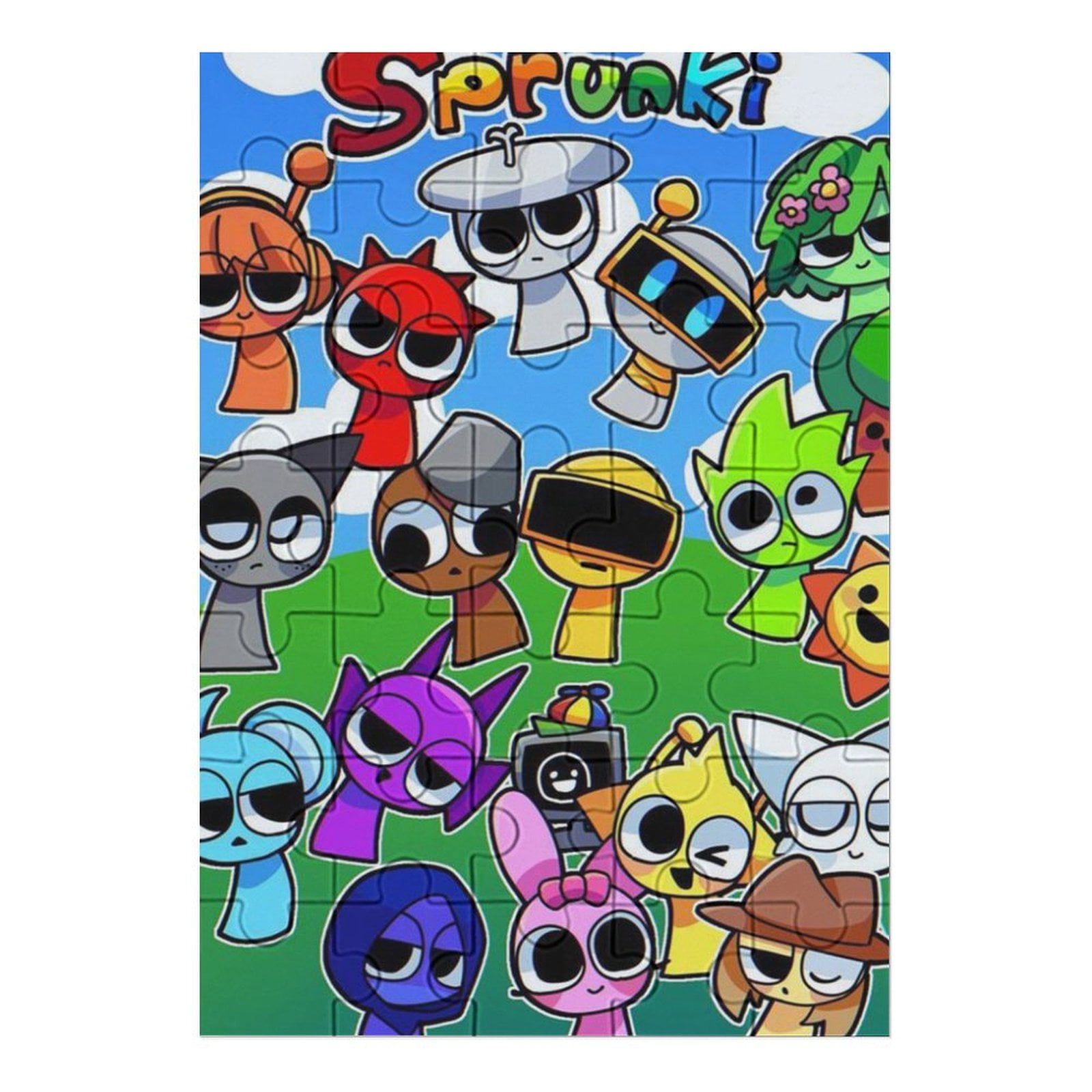 Sprunki Picture Puzzle 35 PCS Wooden Puzzle Artwork Jigsaw Puzzles for ...