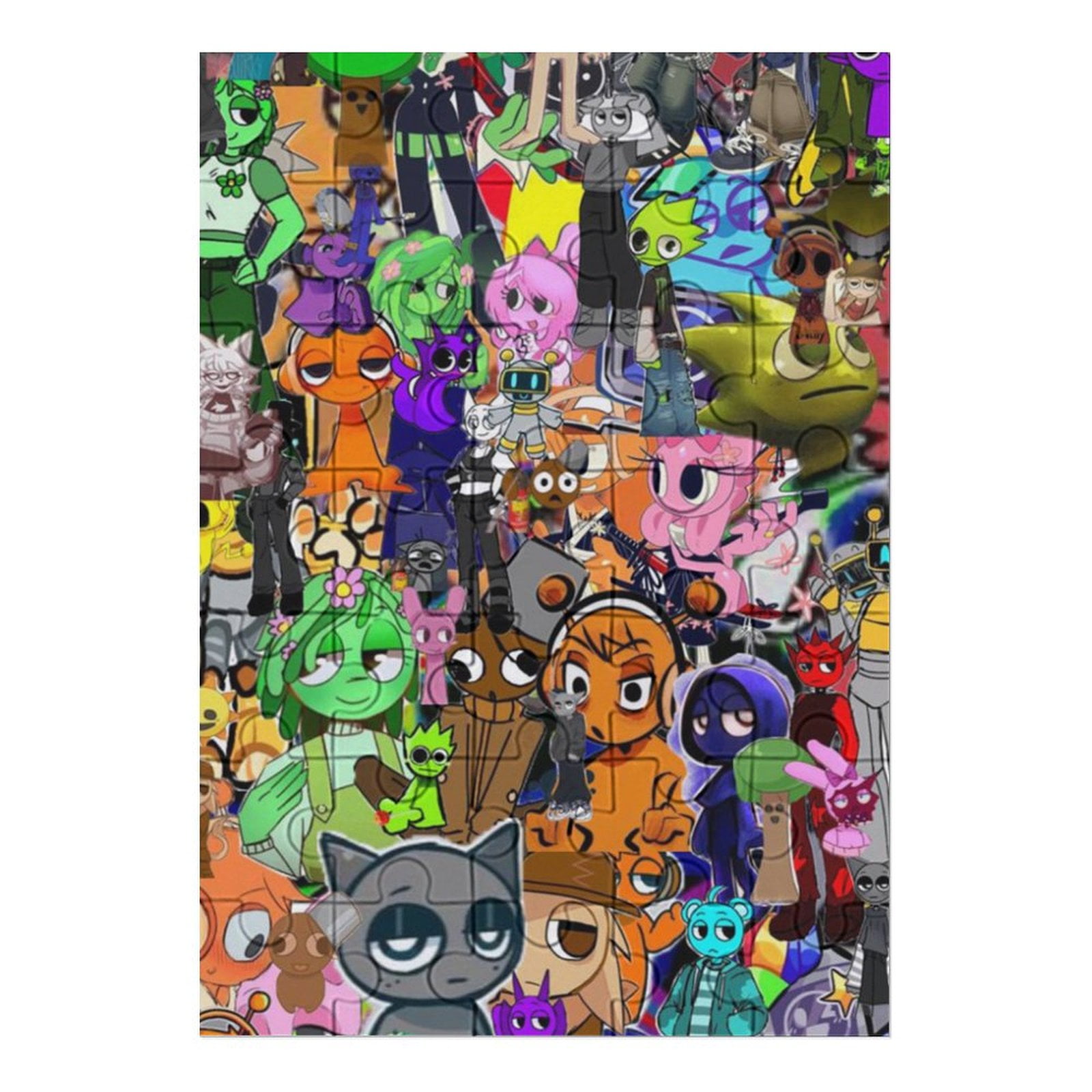 Sprunki Picture Puzzle 35 PCS Wooden Puzzle Artwork Jigsaw Puzzles for ...