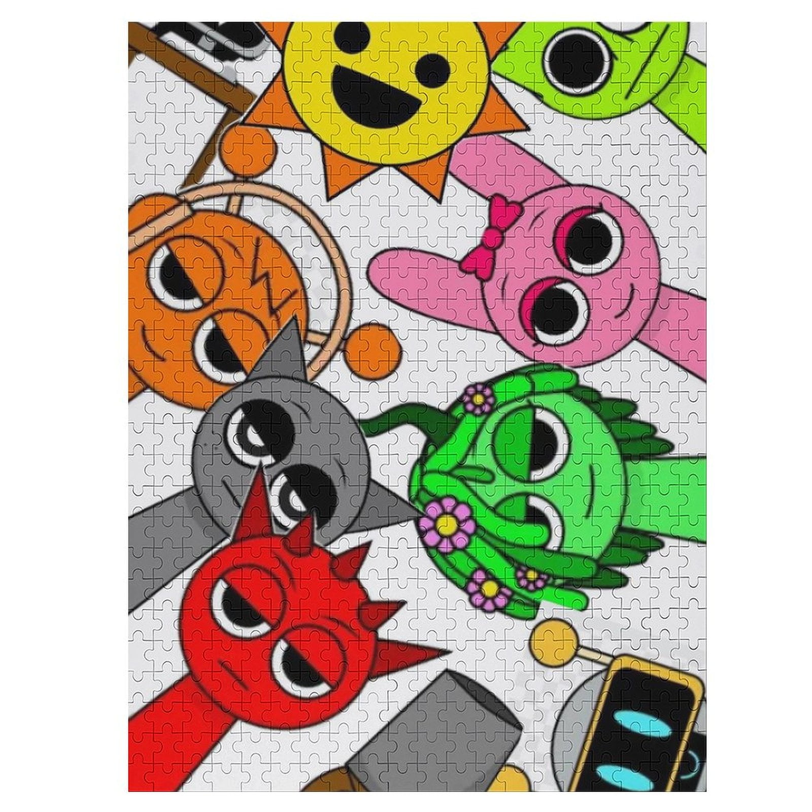 Sprunki Picture Puzzle 500 PCS Wooden Puzzle Artwork Jigsaw Puzzles for ...