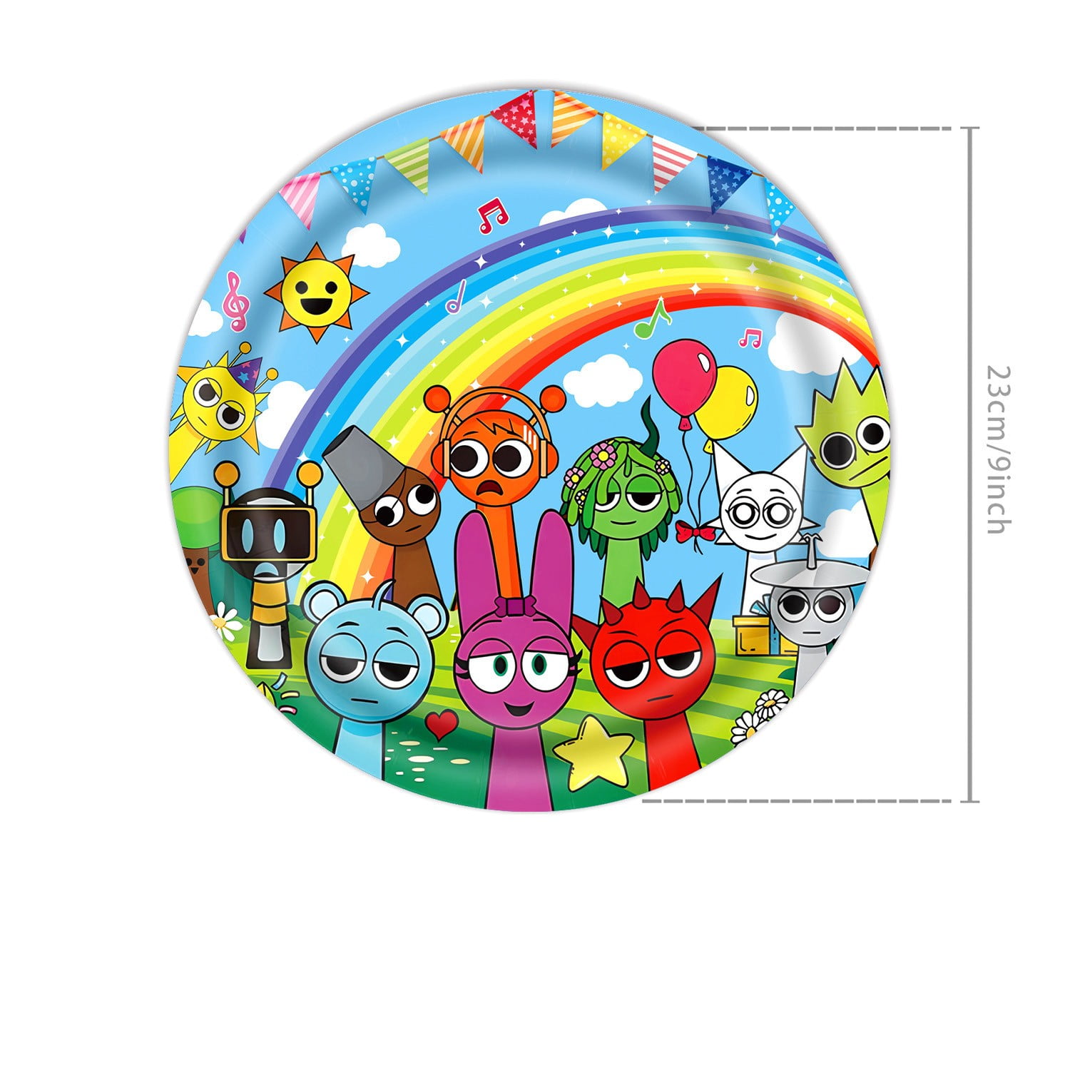 Sprunki Plates 10PC 2025 9Inch Party Decorations Disposable Plates for ...