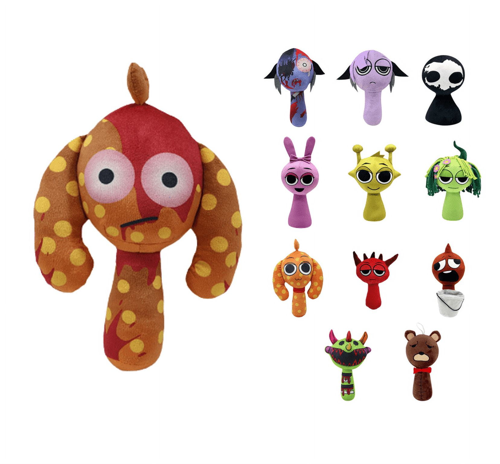 Sprunki Plush, 10" Cute Red Raddy Plushies Toy for Fans Gift, Soft ...