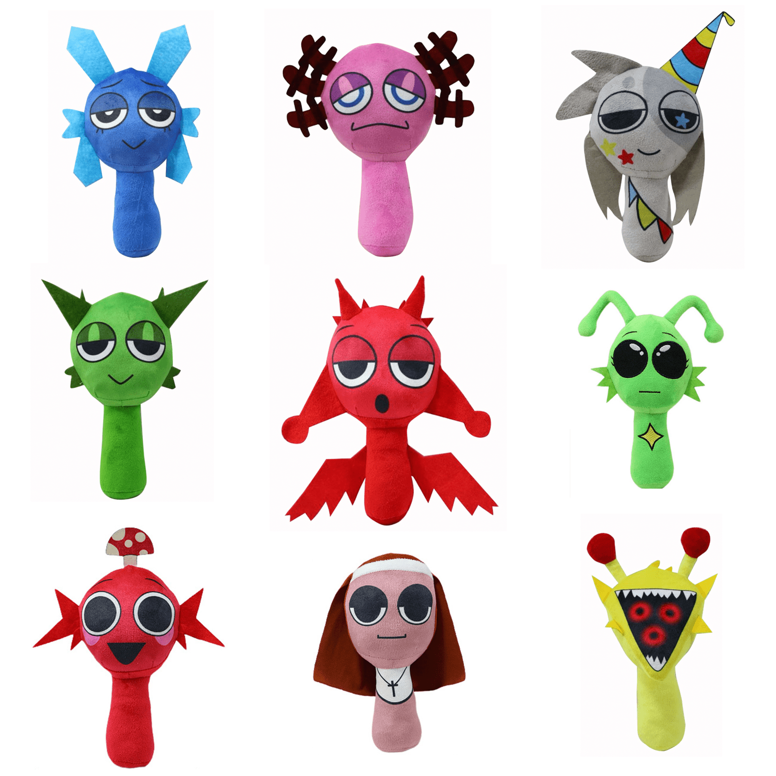 Sprunki Plush, 10'' Sprunky Wenda and Gray Plushies, Sprunk Soft and ...