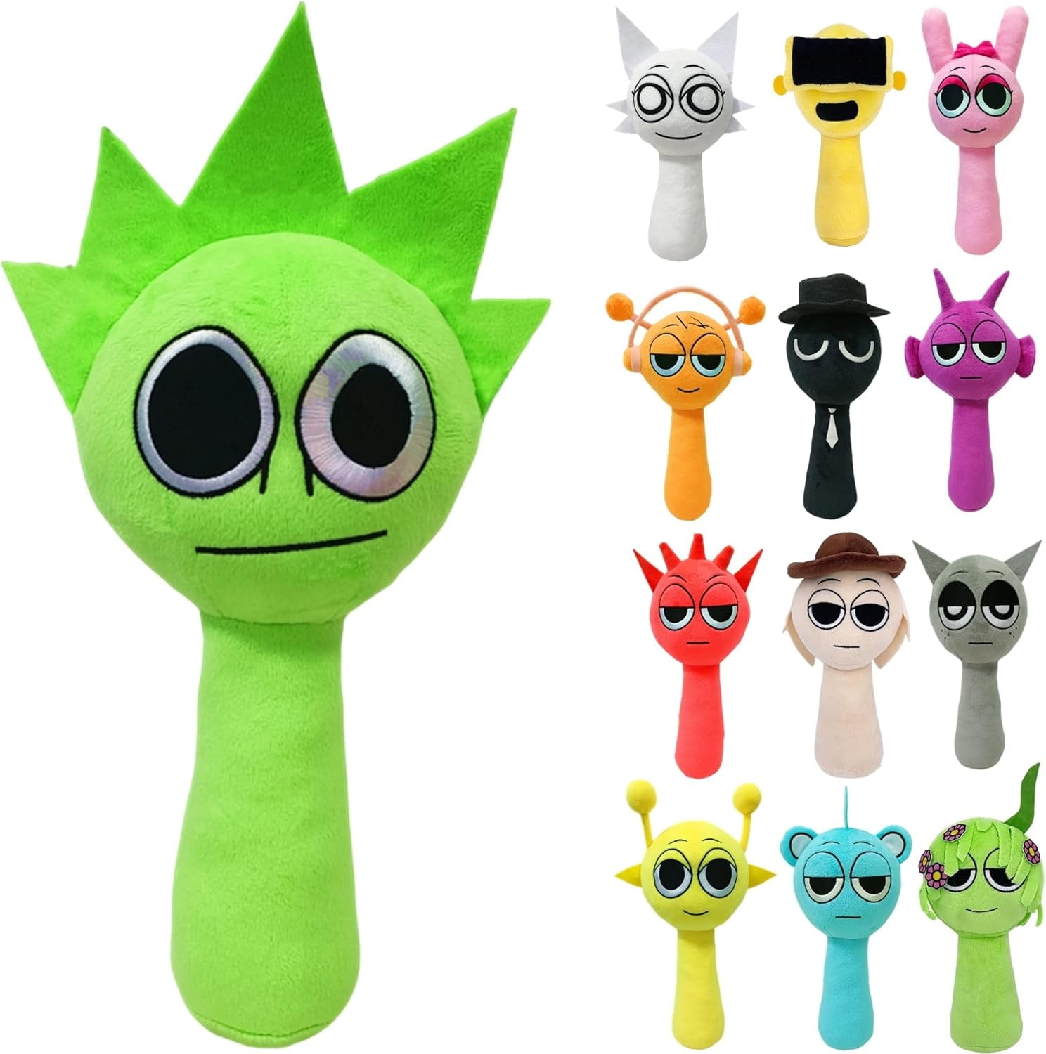 Sprunki Plush, 10'' Sprunky Wenda and Gray Plushies, Sprunk Soft and Funs Stuffed Toys Dolls for ...