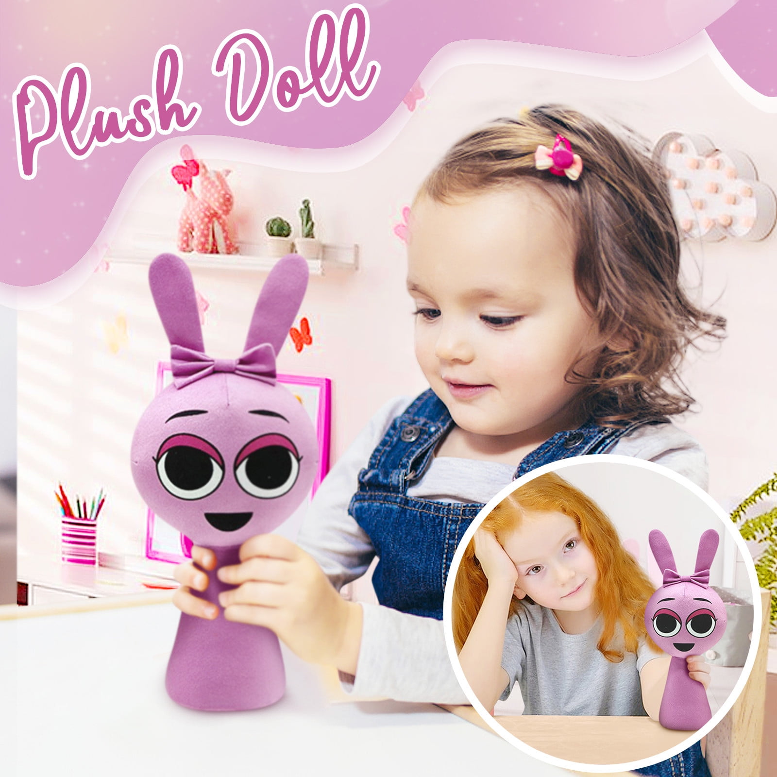 Sprunki Plush, 13.8" Cute Pinki Sprunki Plushies Toys for Fans Gifts ...