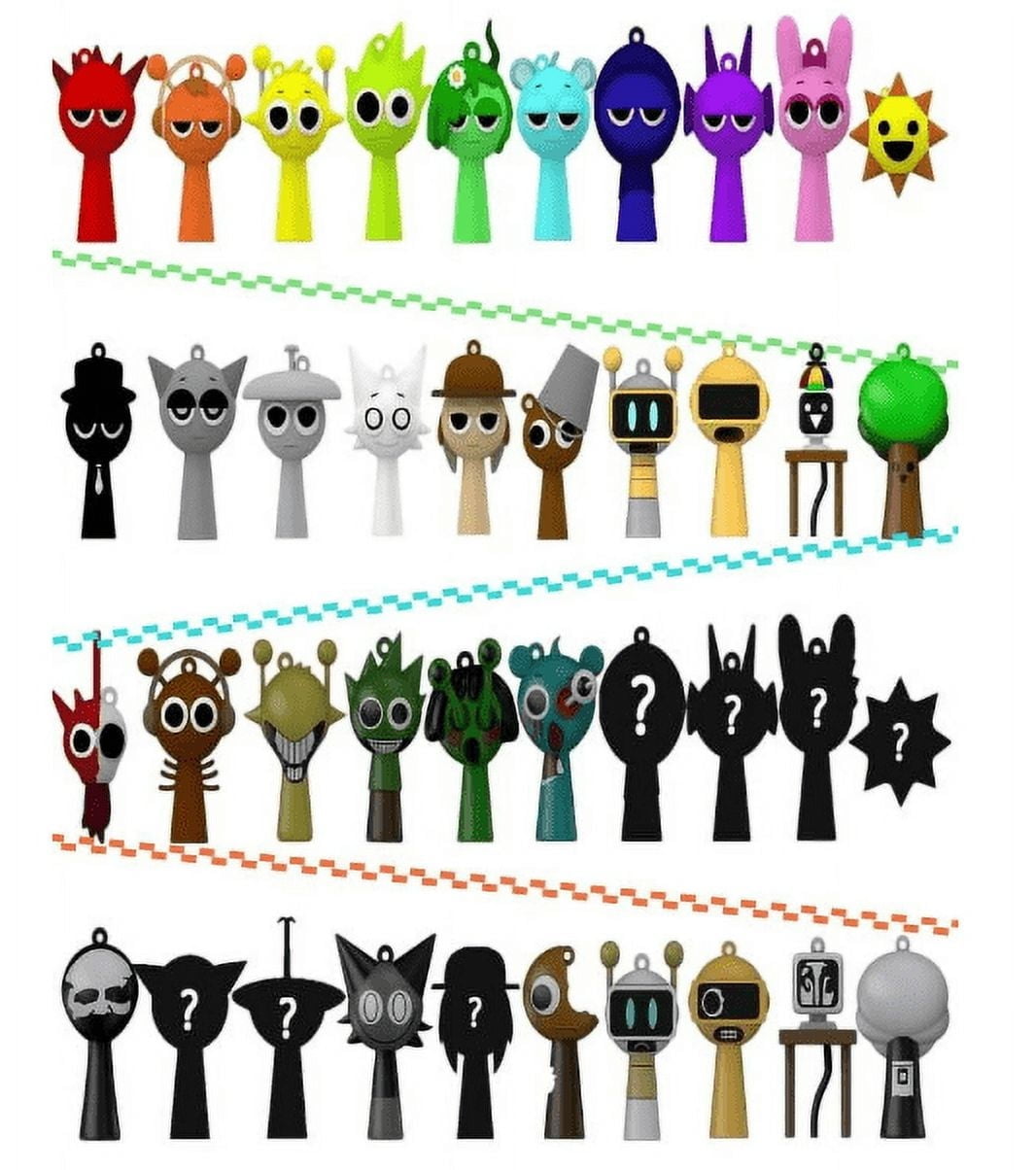 Sprunki Plush For Kids 5 Packs Sprunki Toy Mystery Box Incredibox ...