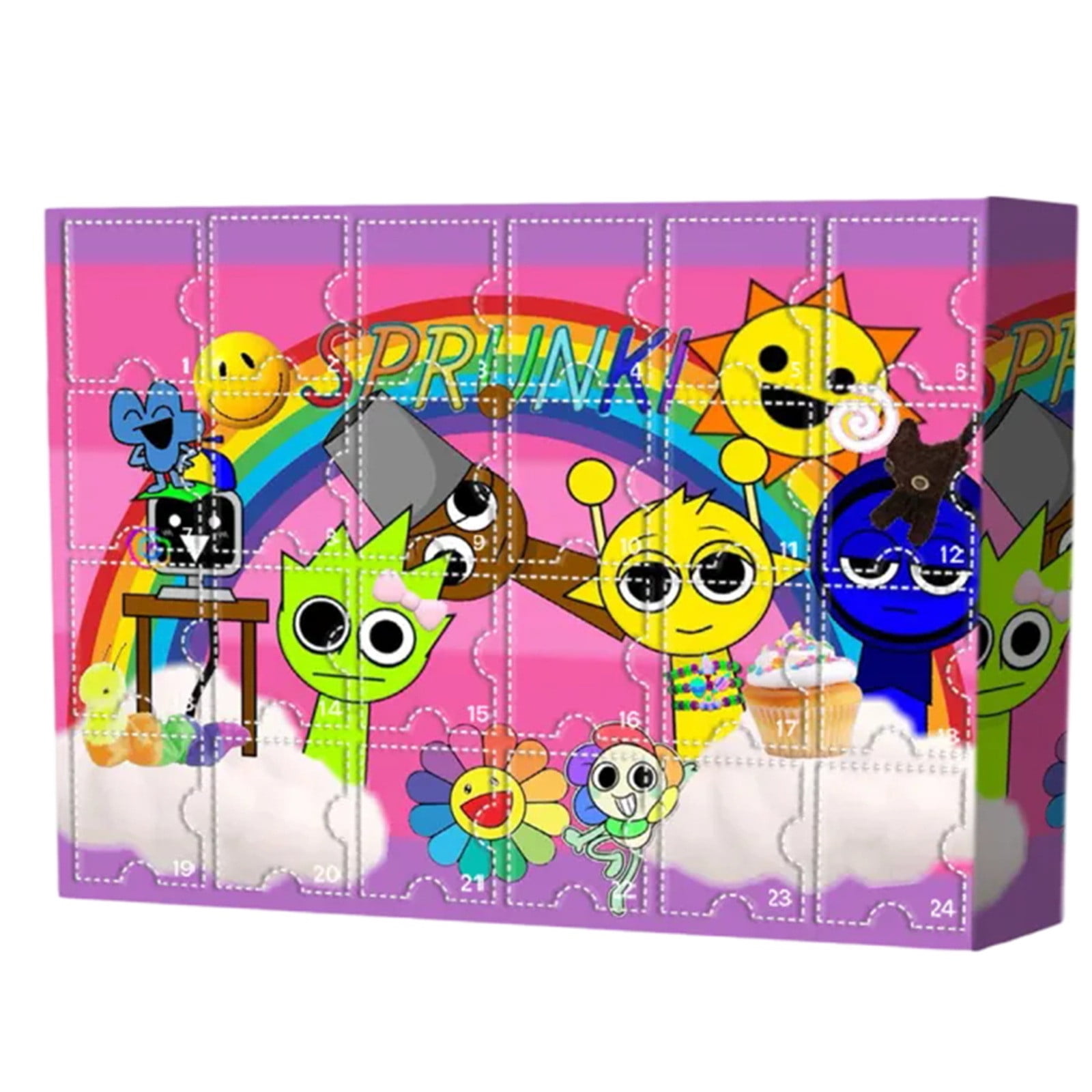 Sprunki Plush For Kids Advent Calendar Contains 24 Gifts, Cute Figures ...
