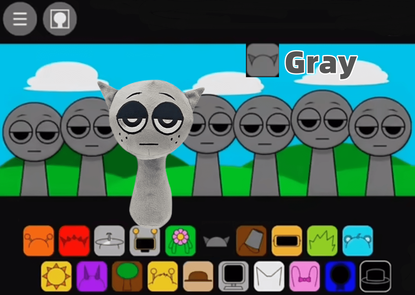 Sprunki Plush, Sprunki Game Plush, Wenda Sprunki, Sprunki Gray Stuffed ...