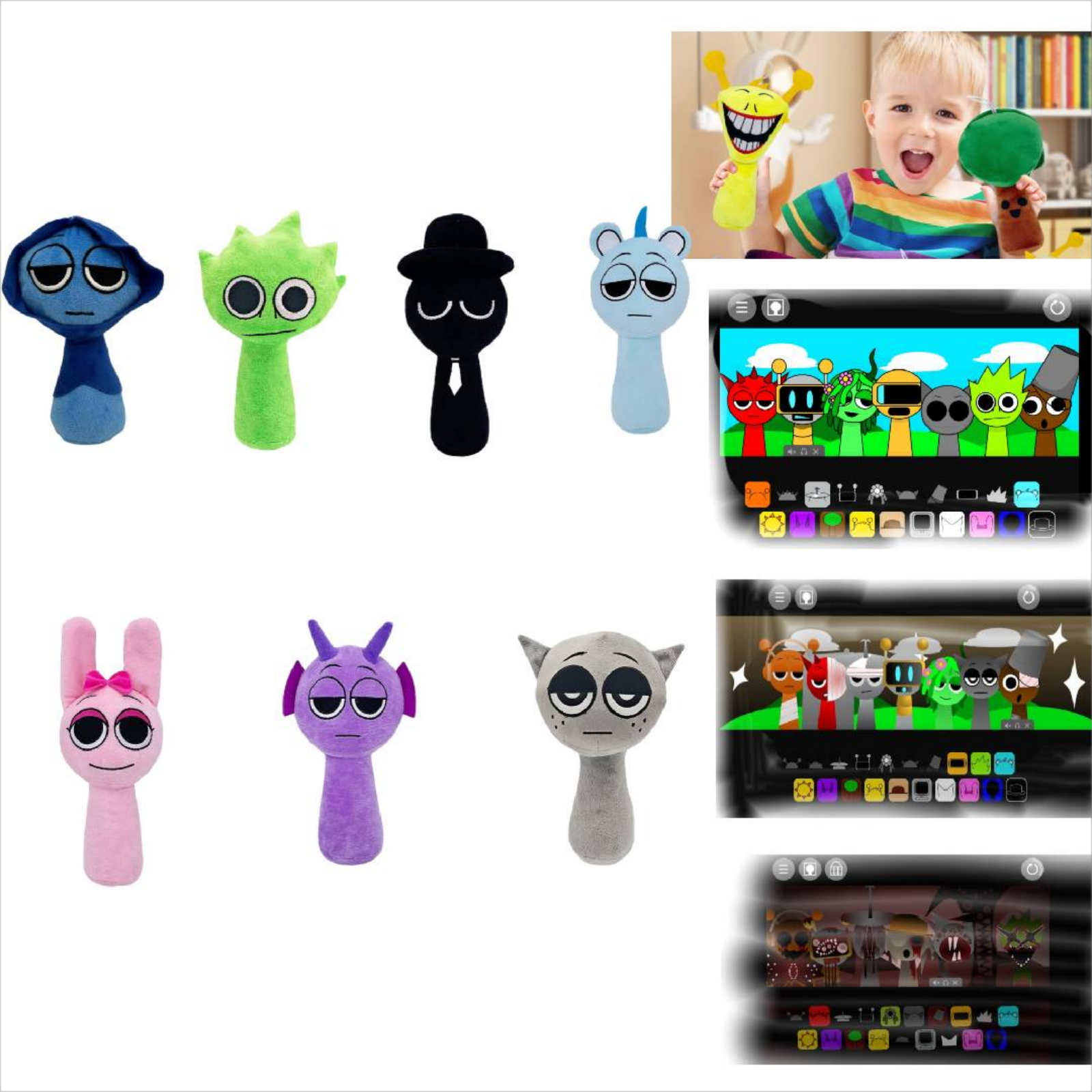 Sprunki Plush Mr Fun Computer Plushies Toys for Fans Gifts, Soft ...