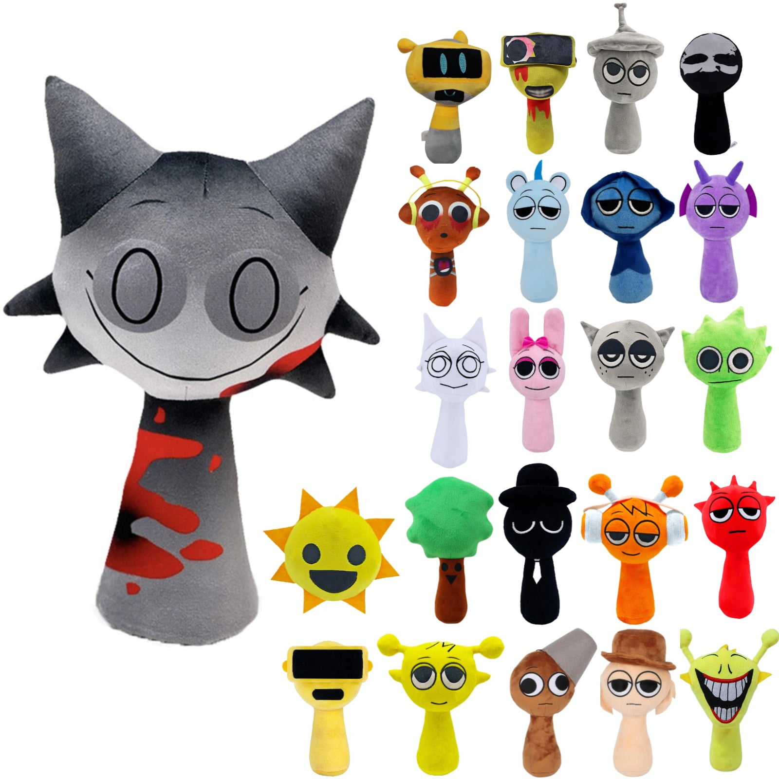 Sprunkiy Plush -Plushie Toys and Sprunkiy Stickers for Fans Gift - Cute ...