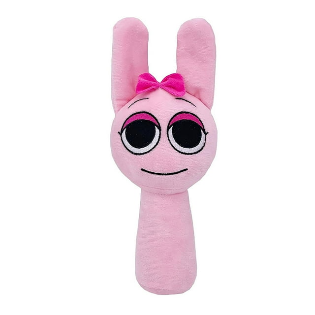 Sprunki Plush,Sprunki Game Plush Adorable Pink Plush Bunny Toy with Bow ...