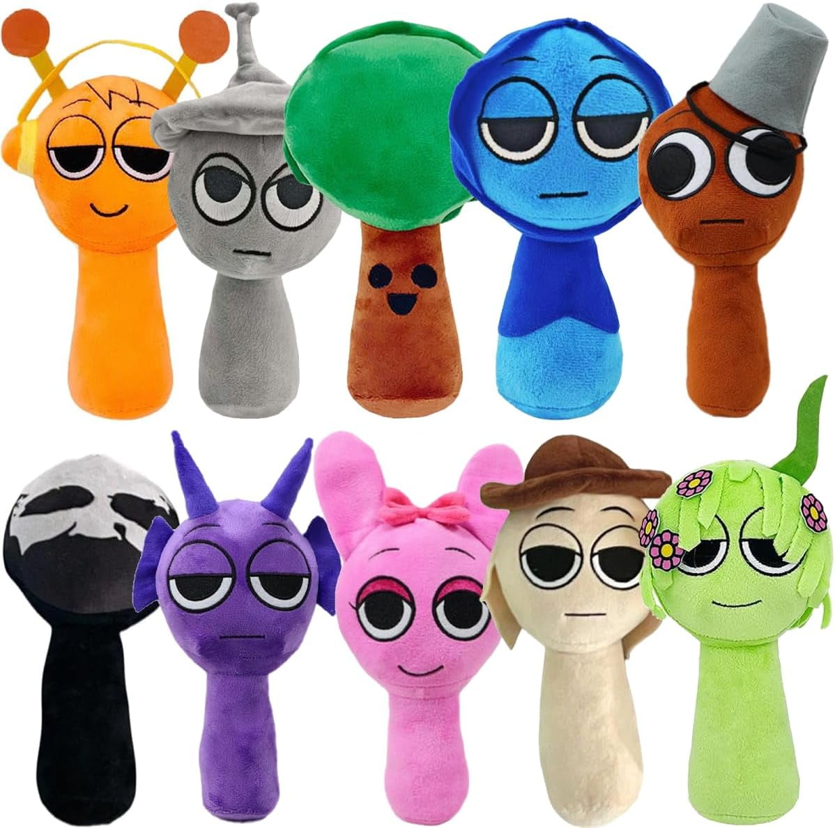 Sprunki Plush, Sprunki Game Plush,Sprunki Gray, Christmas Realistic ...