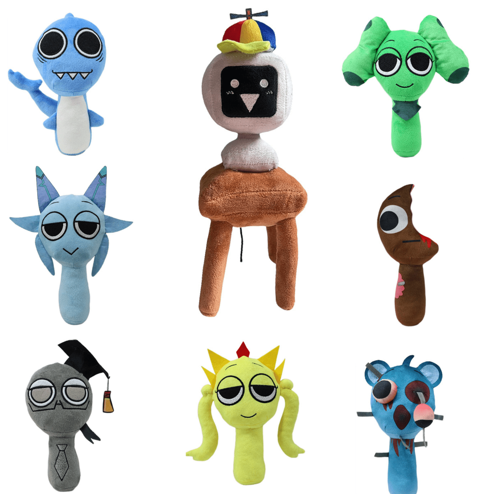 Sprunki Plush, Sprunki Game Plush Wenda Sprunki Sprunki Gray, Sprunki ...