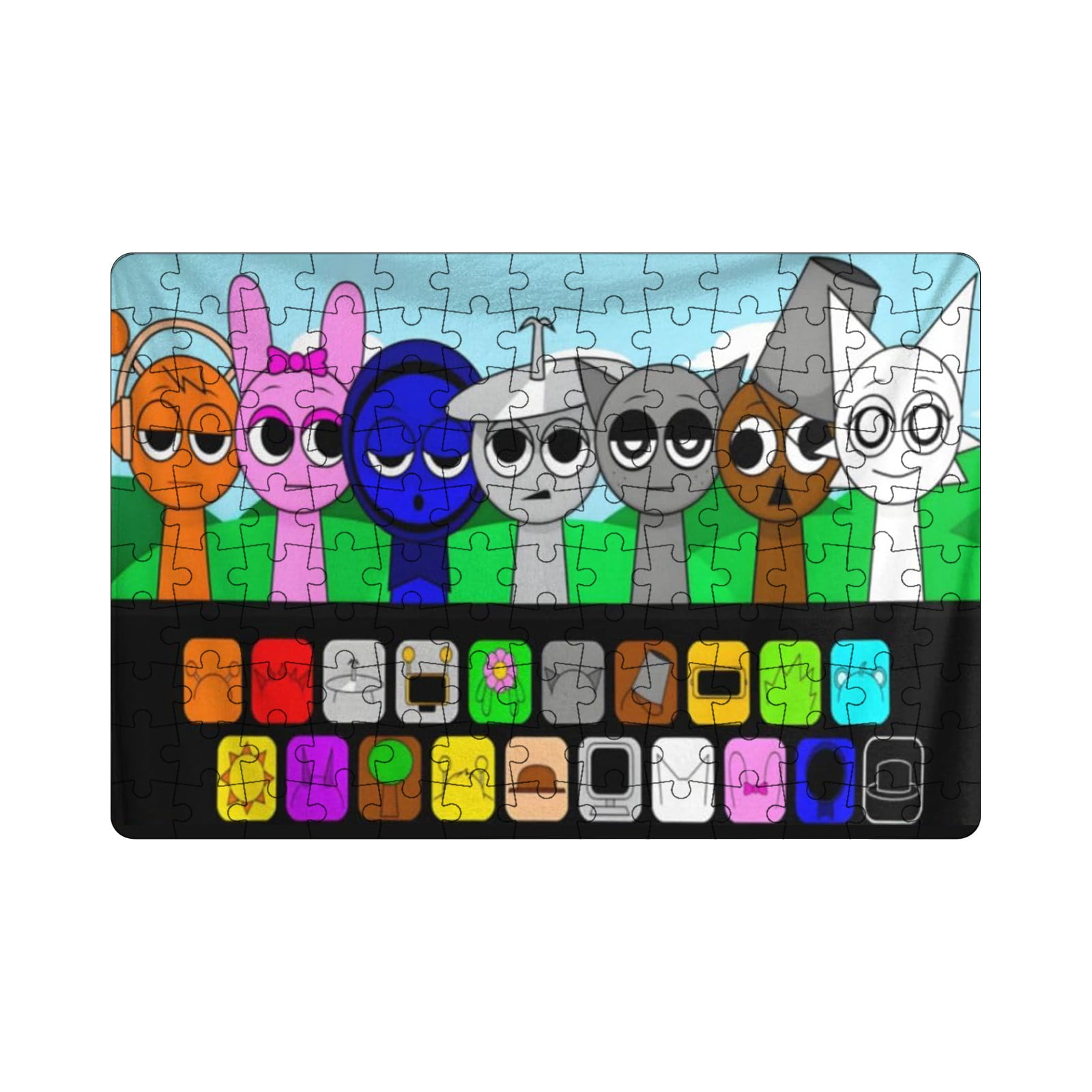 Sprunki Plush Sprunki Plush Toys Colorful Cartoon Character Puzzle for ...