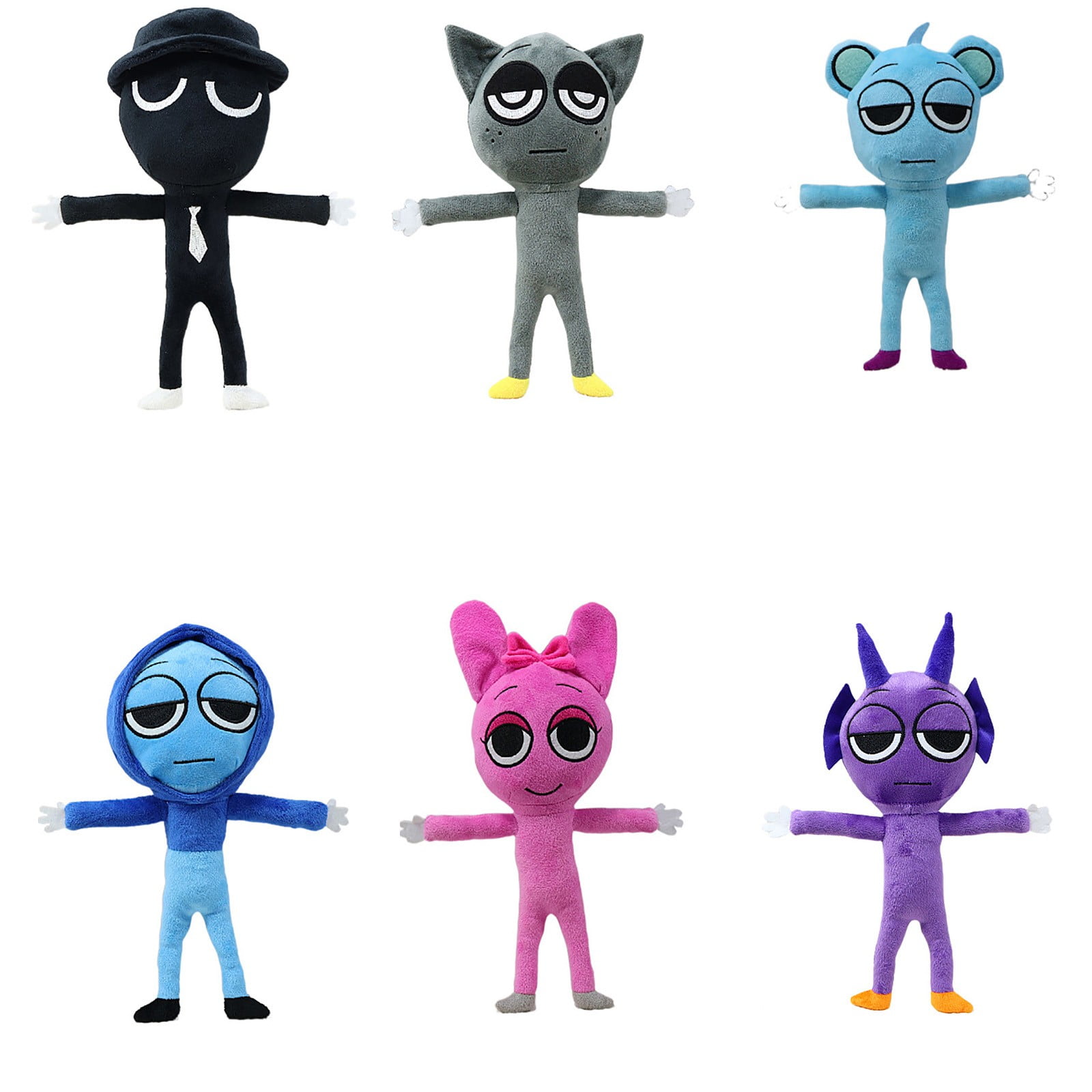 Sprunki Plush，Sprunky Game Plush, 6Pcs Incredibox Sprunki Plush ...
