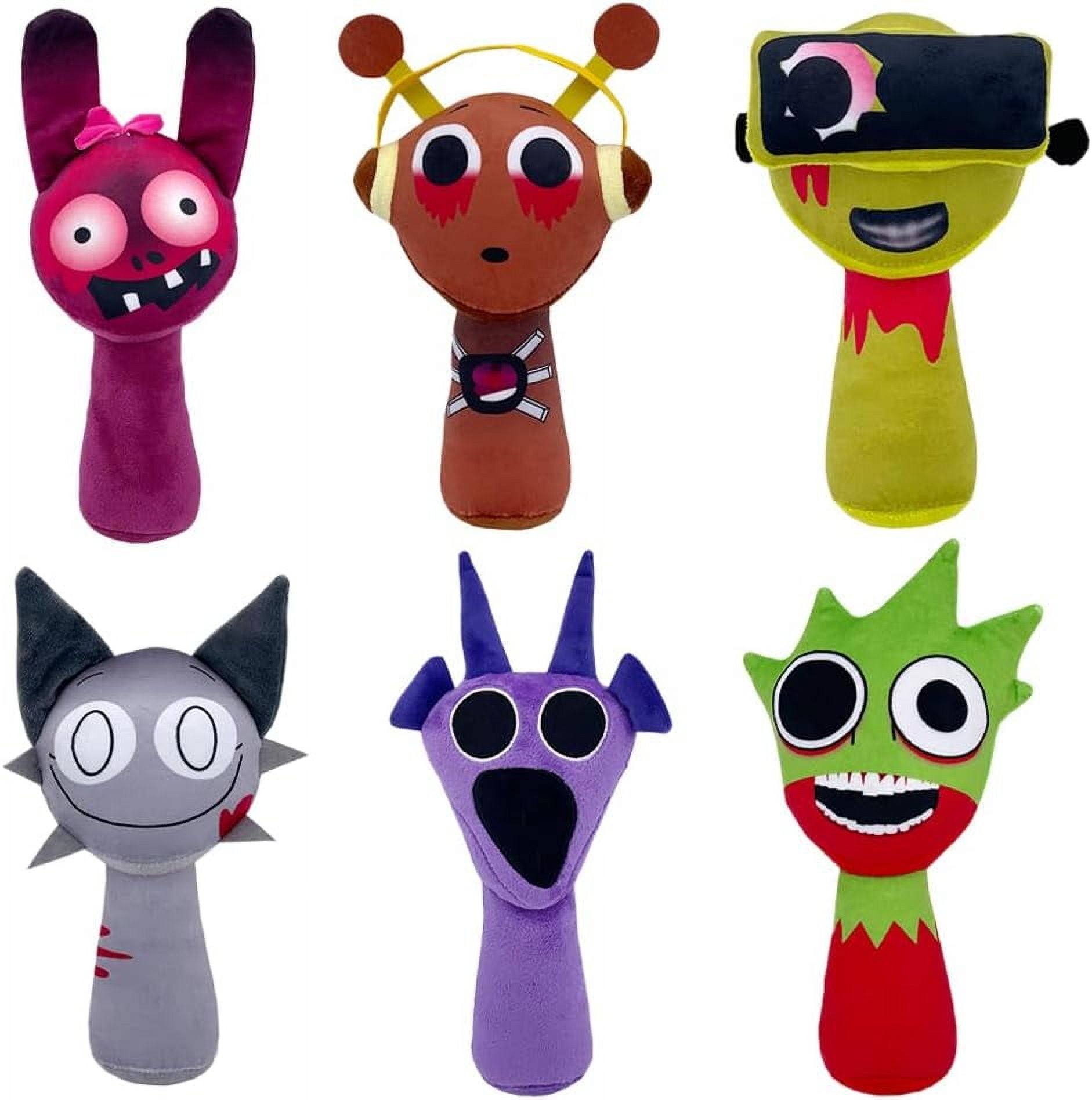 Sprunki Plush Toys- 10'' Sprunky Wenda & Gray Plushies - Cartoon Games ...