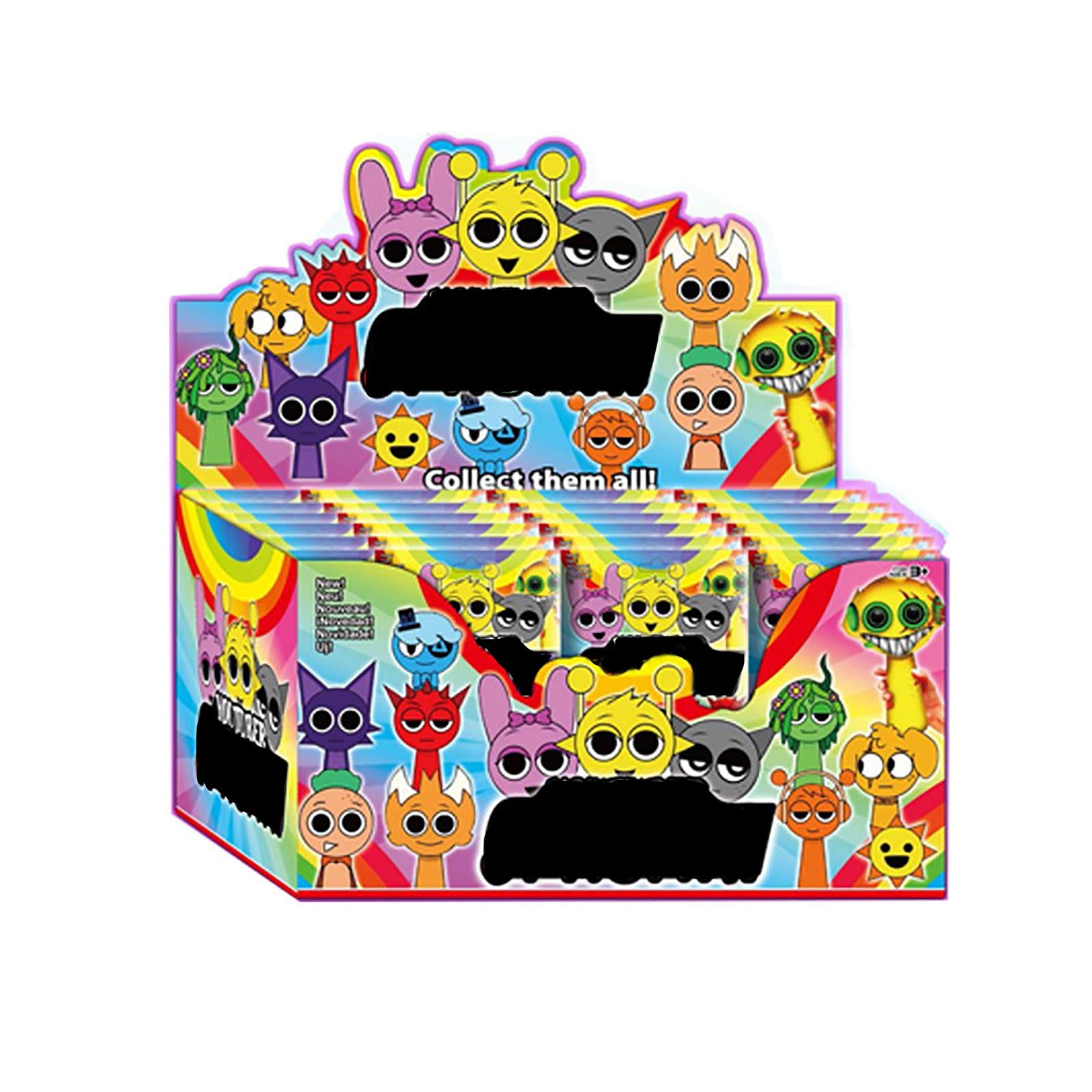 Sprunki Plush Toys Colorful Collectible Cartoon Character Stickers Set ...
