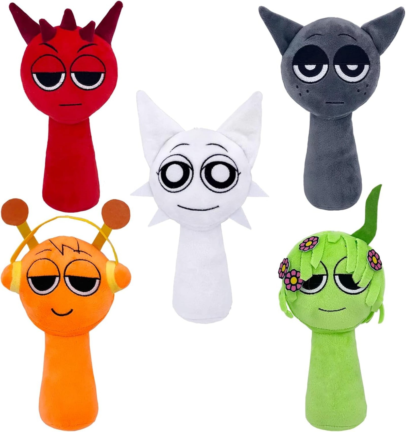 Sprunki Plush Toys, Incredibox Game Mod 5 Characters Set Plush ...
