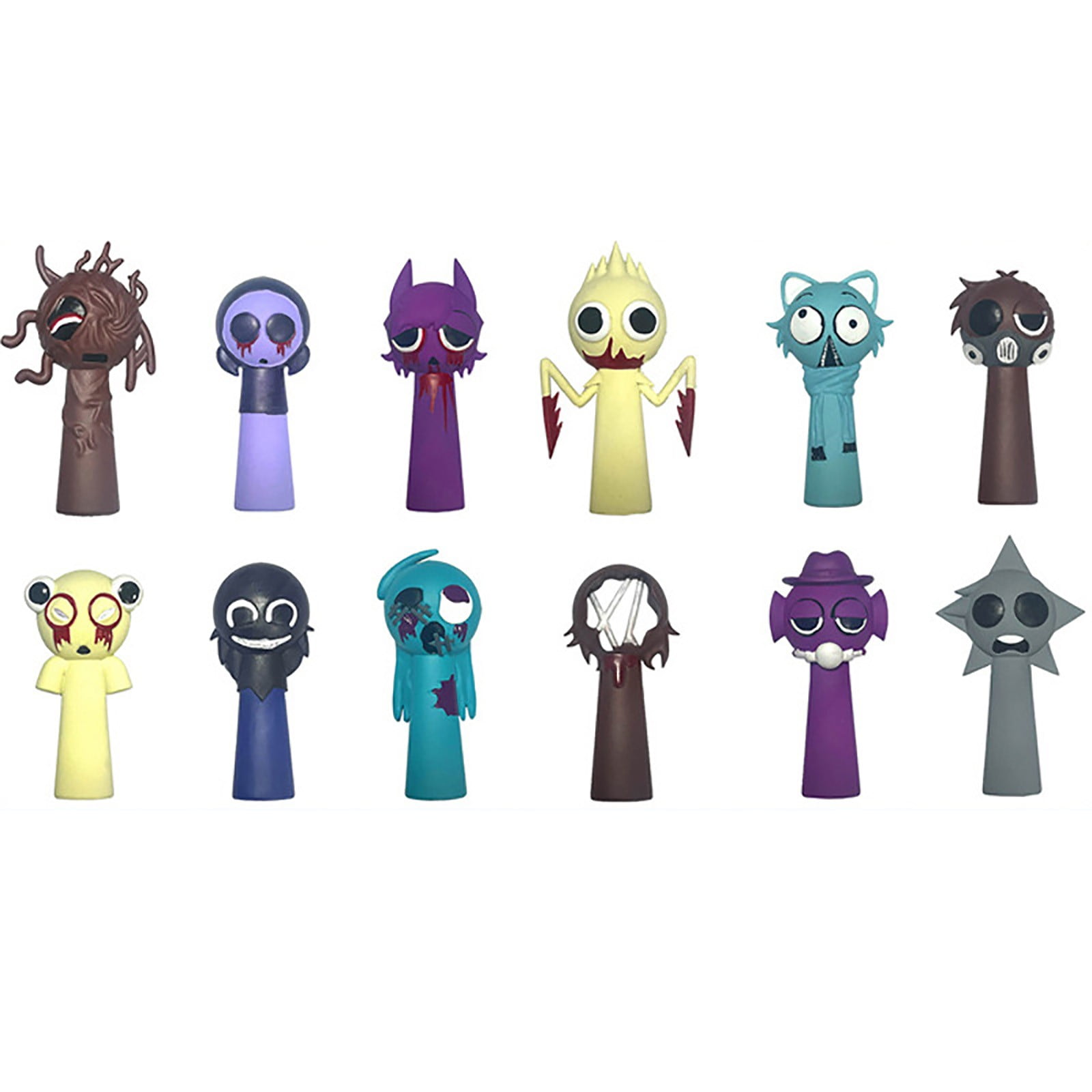 Sprunki Plush Toys Sprunki Plush 12-Piece Horror Character Finger ...