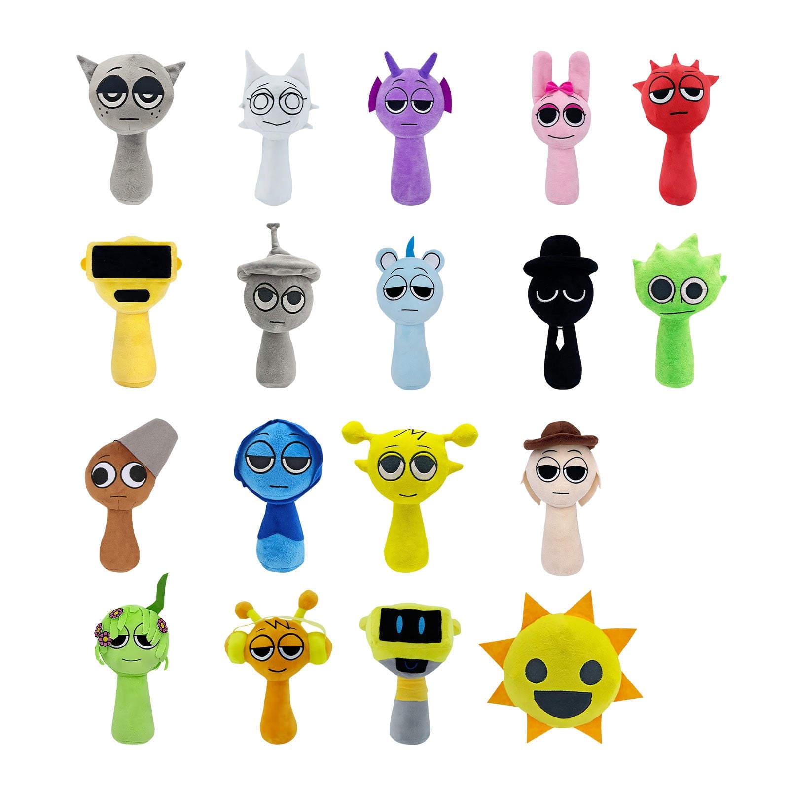 Sprunki Plush Toys Stuffed Figure Doll For Kids 5 Packs Sprunki Toy ...