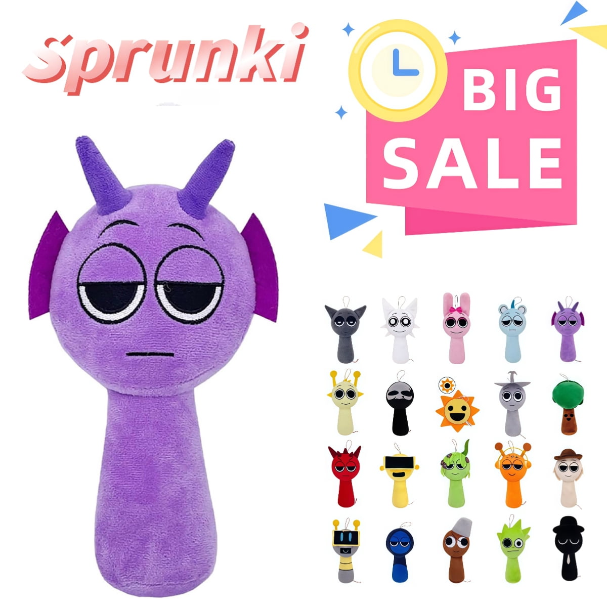 Sprunki Plush Toys - 8" Soft Adorable Game Characters - Walmart.com