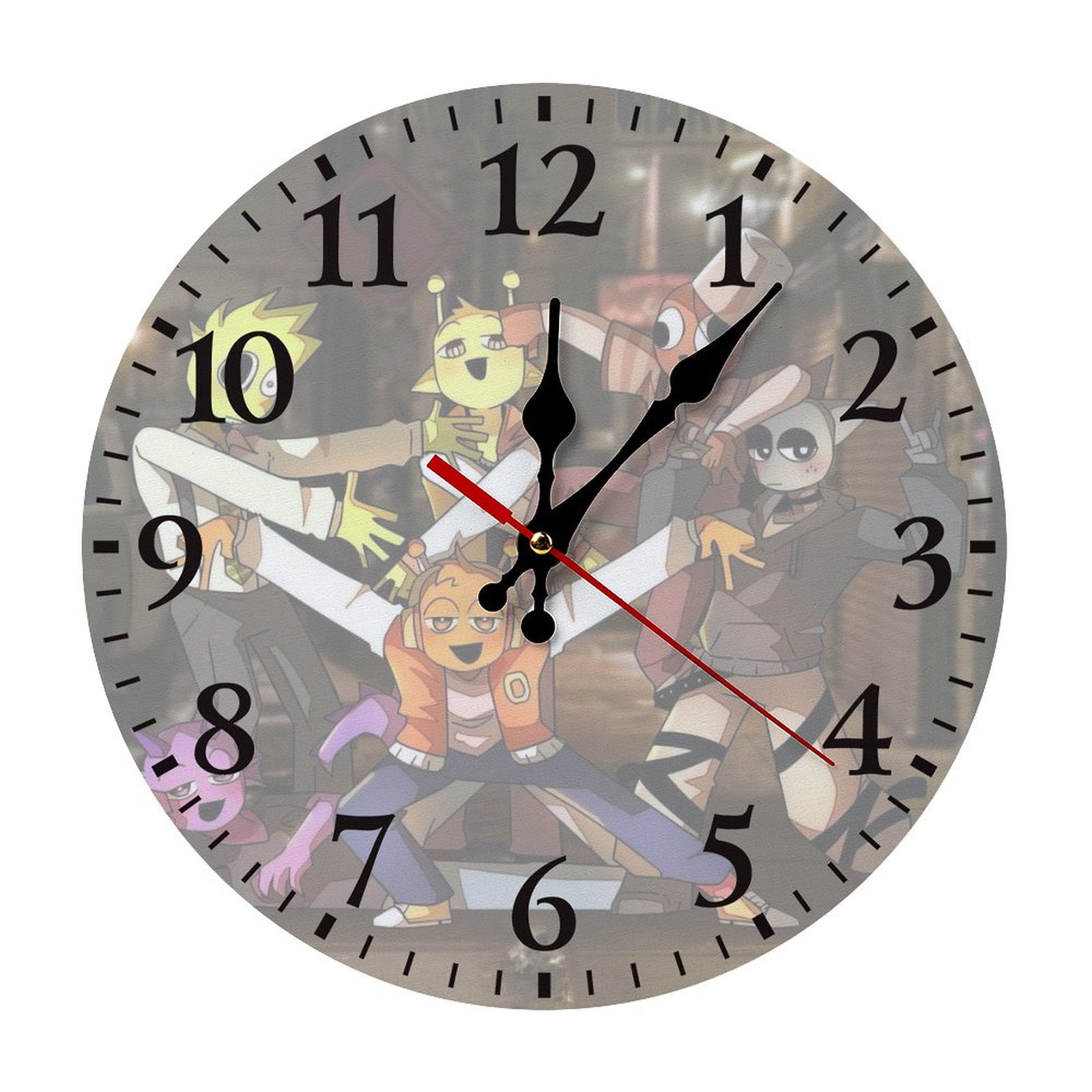 Sprunki Round Wooden Clock Face Clock With Scale For Silent Use Without ...