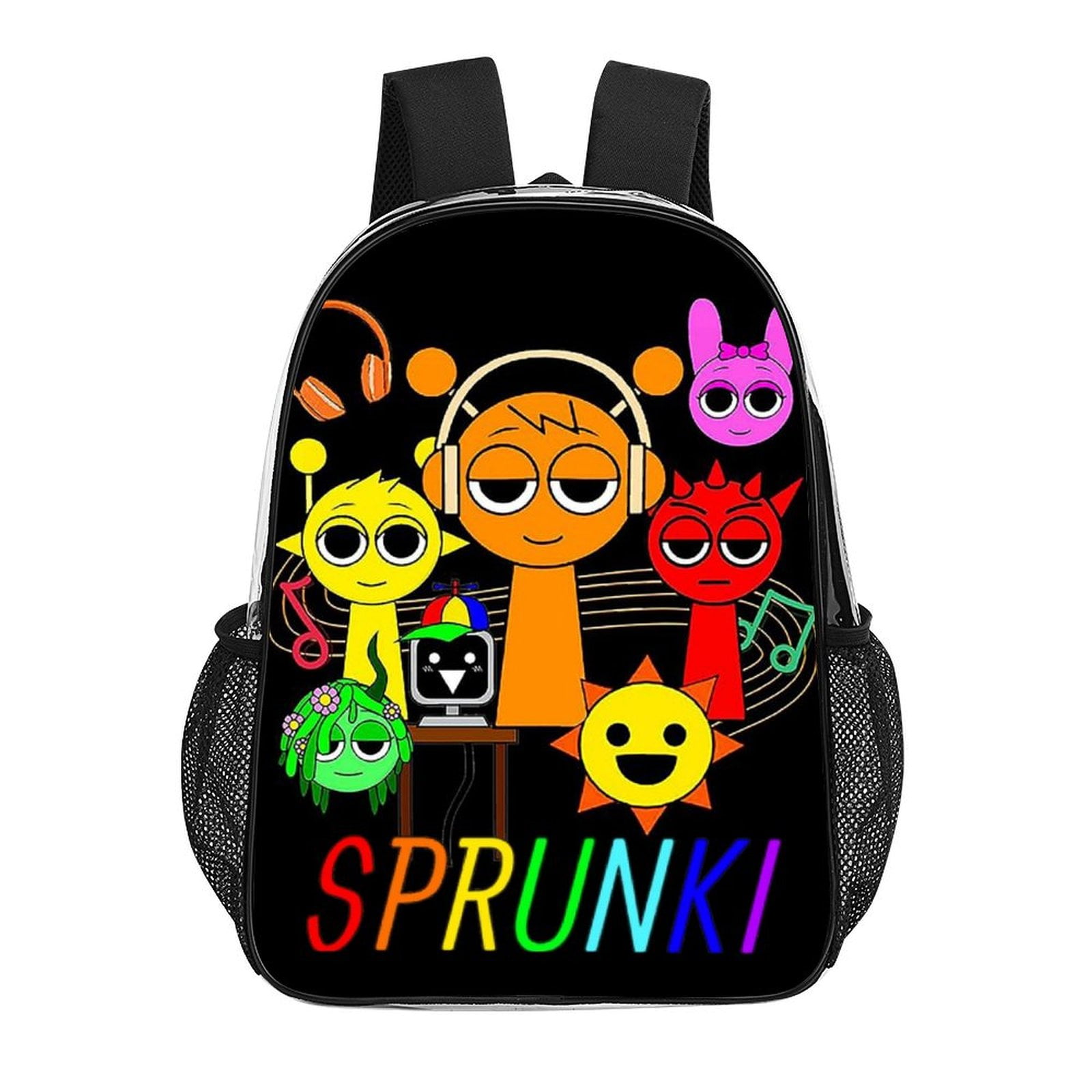 Sprunki Sprunki Game Transparent Bag Backpack 17 Inch Mesh Shoulder ...