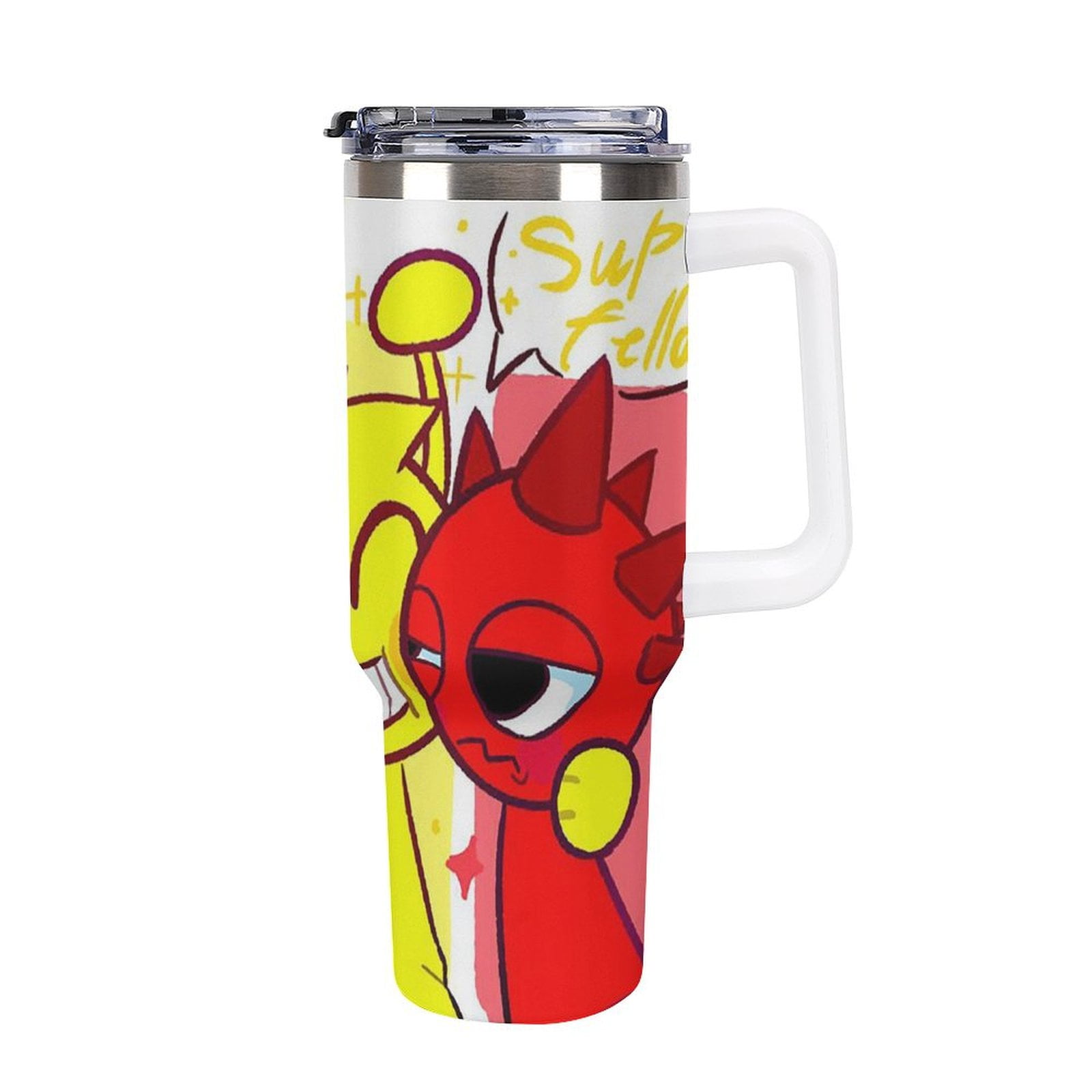 Sprunki Stainless Steel Straw Large Capacity Car Cup Commuter Spill ...