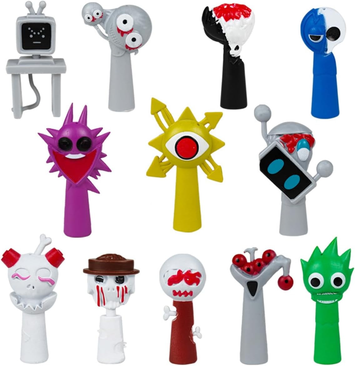 Sprunki Toys - Sprunki Action Figures, Sprunky Toy Whole Set Gray ...