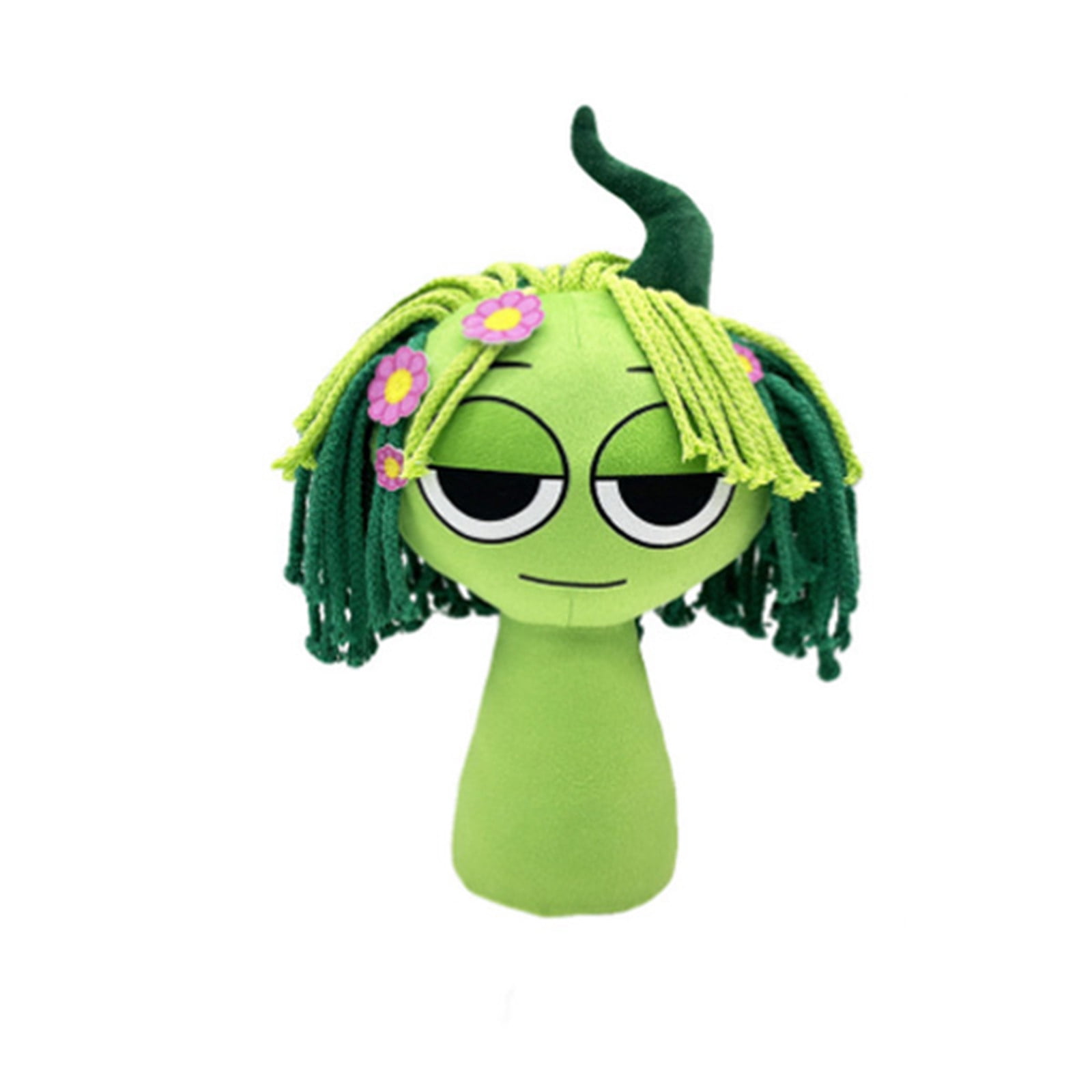Sprunki Toys Adorable Green Plush Toy With Floral Accents, Soft And ...