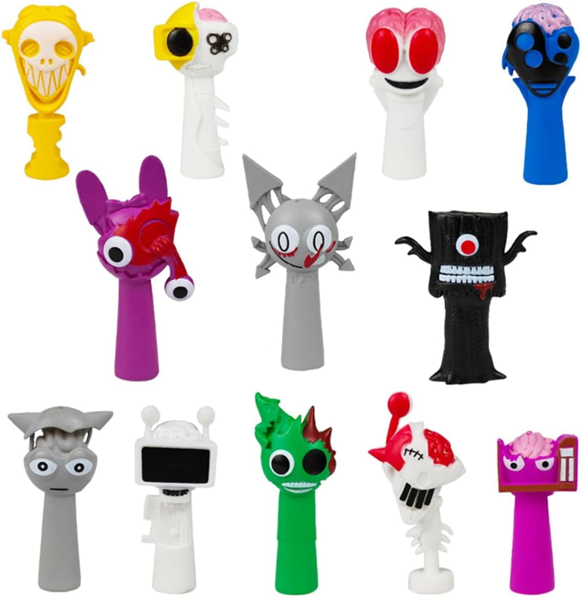 Sprunki Toys - Sprunki Action Figures, Sprunky Toy Whole Set Gray ...