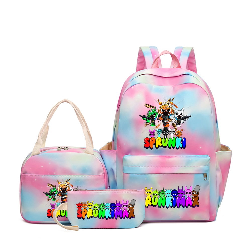 Sprunki Travel Backpack Bag with Shoulder Bag and Pencil Case 3 PCS ...
