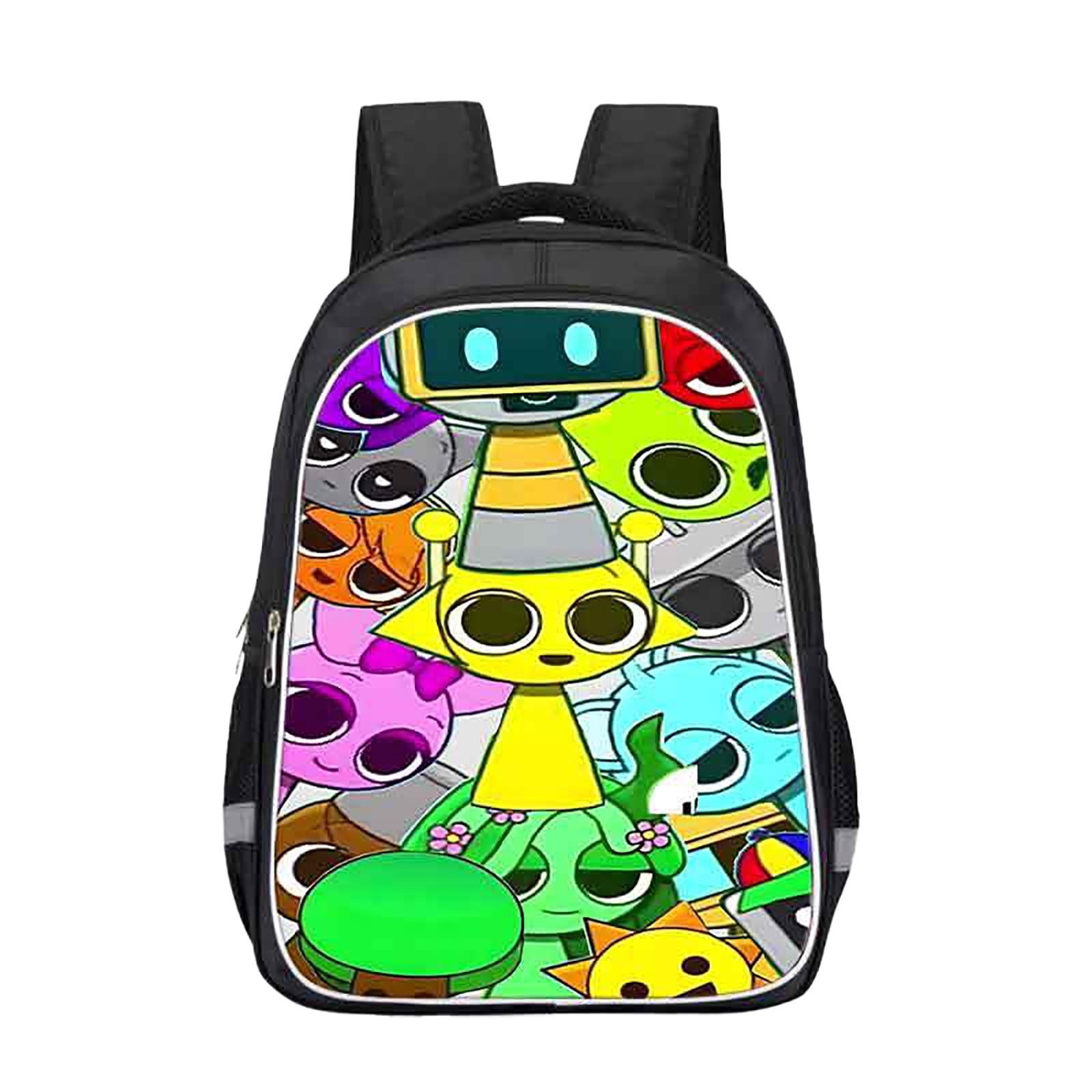 Sprunki Travel Backpack Student Back to School Large Capacity Backpack ...