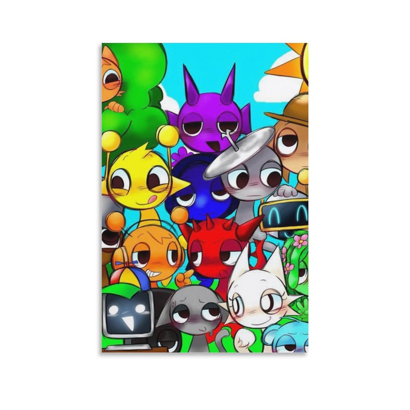 Sprunki Wall Paintings Elegant Hanging Art Canvas Wall Art Vibrant ...