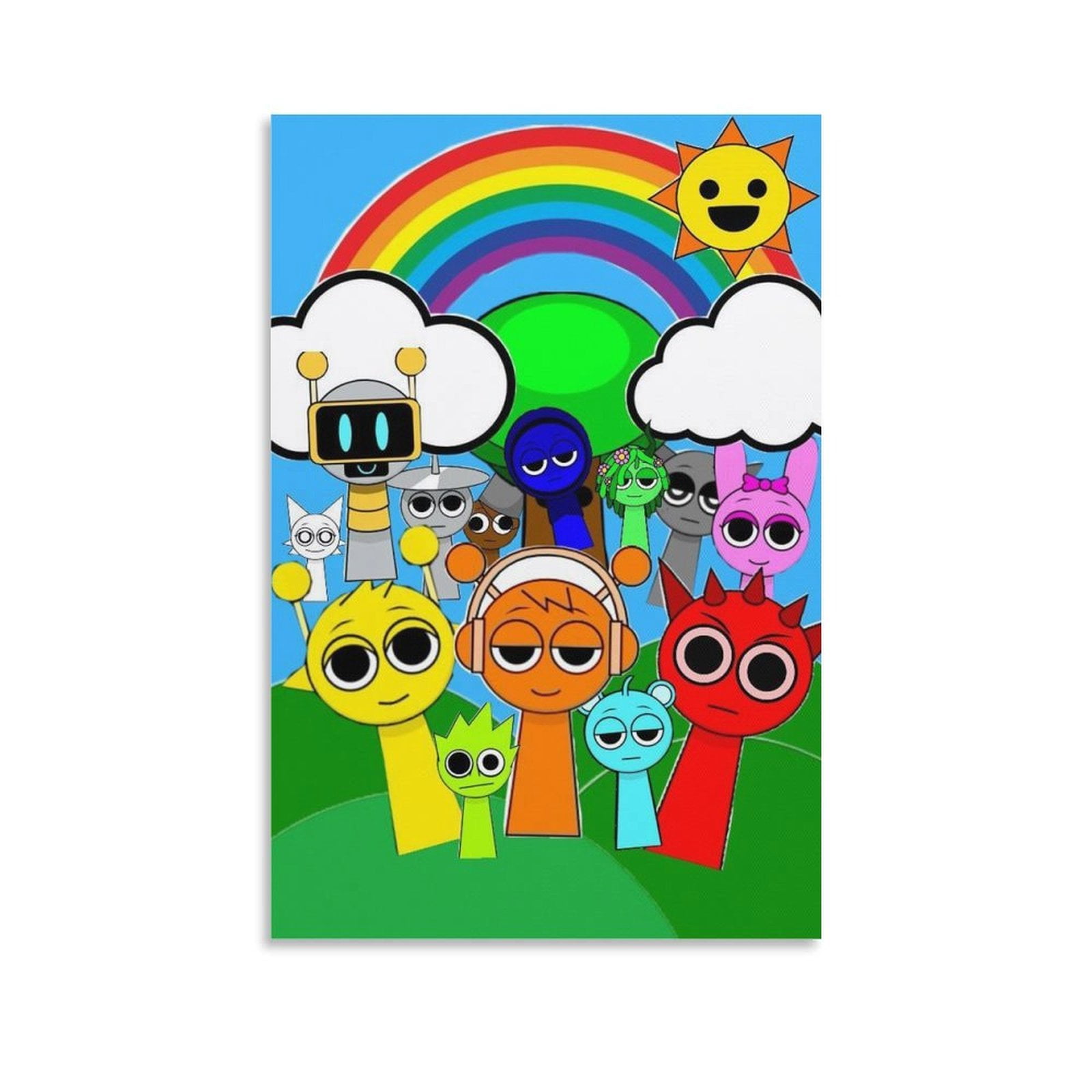 Sprunki Wall Paintings Elegant Hanging Art Canvas Wall Art Vibrant ...