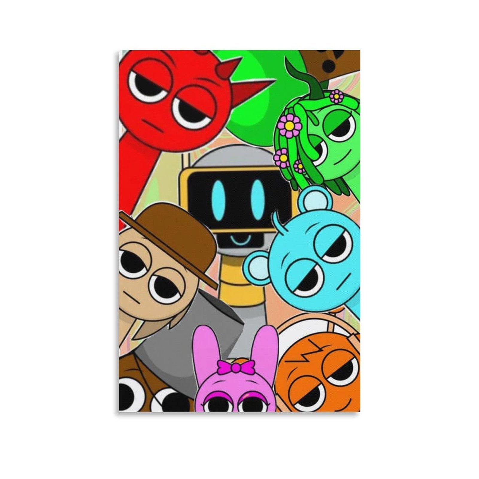 Sprunki Wall Paintings Elegant Hanging Art Canvas Wall Art Vibrant ...