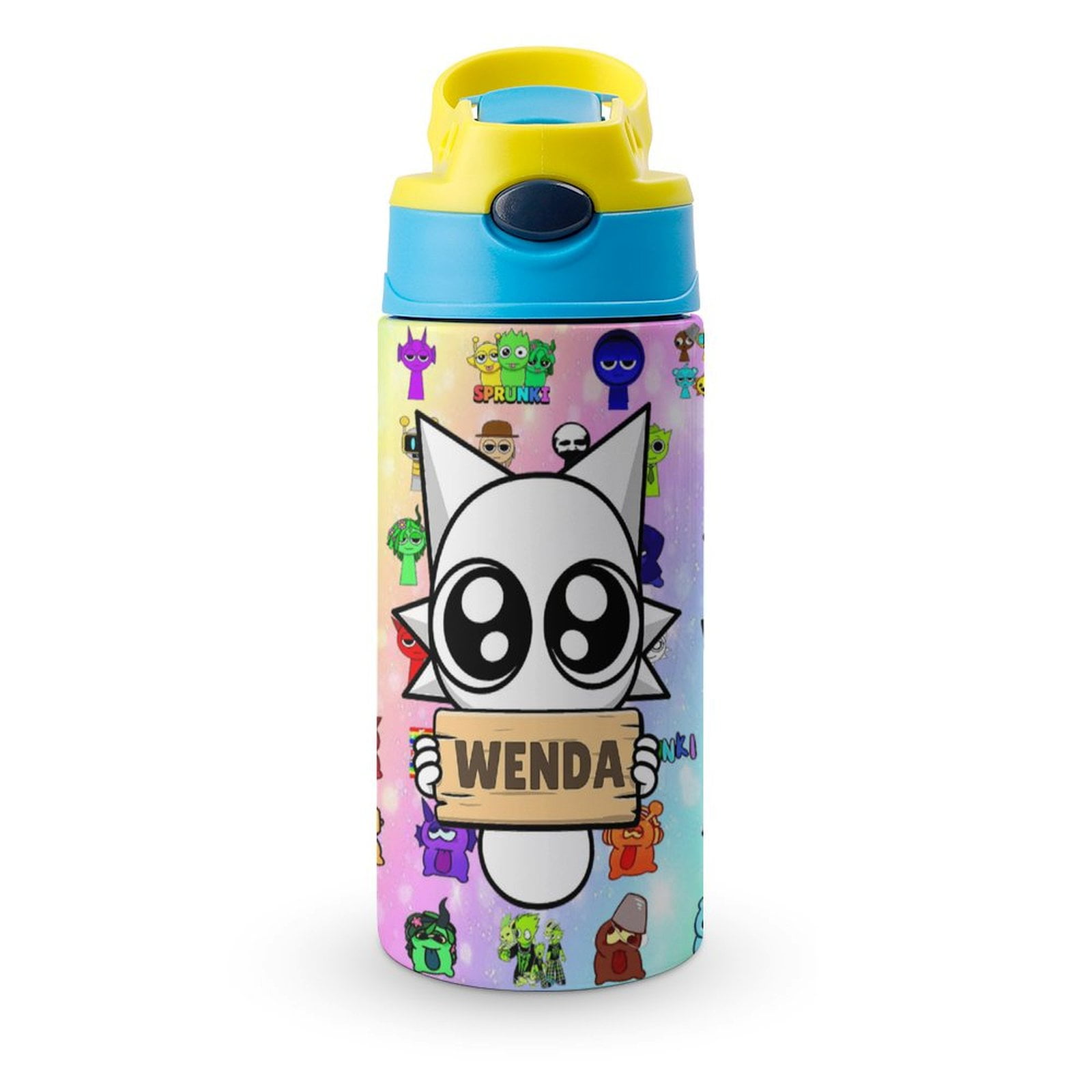 Sprunki Wenda Children Water Bottle with Straw Vacuum Insulated ...