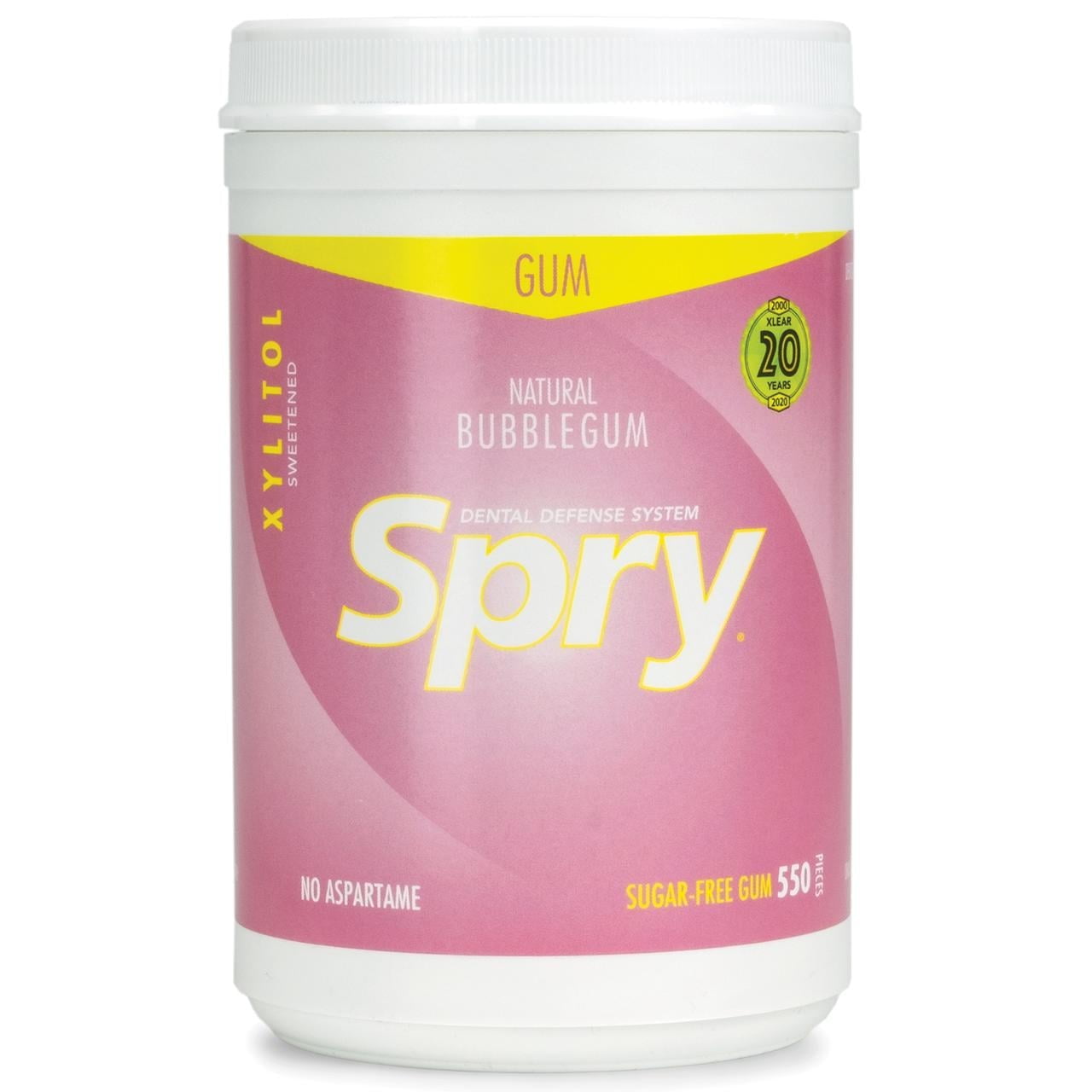 Spry Bubblegum Xylitol Chewing Gum, Aspartame-Free, Sugar-Free, Adults ...
