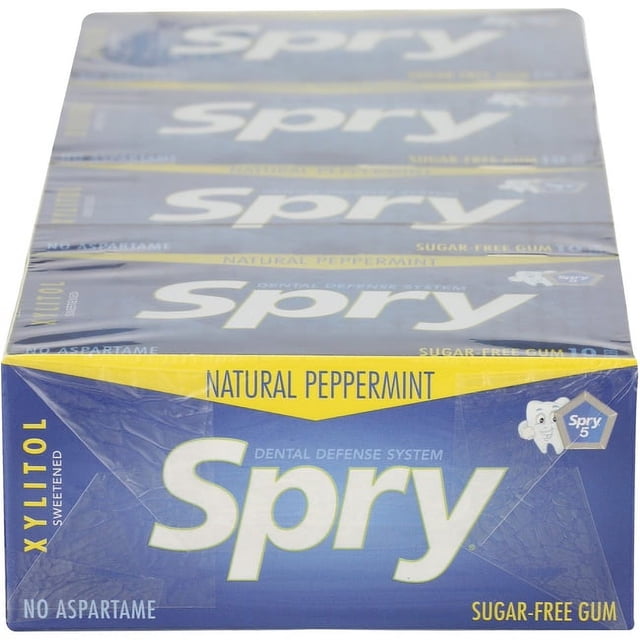 Spry, Dental Defense, Xylitol Peppermint Chewing Gum, 10 Pcs, 20 Ct ...