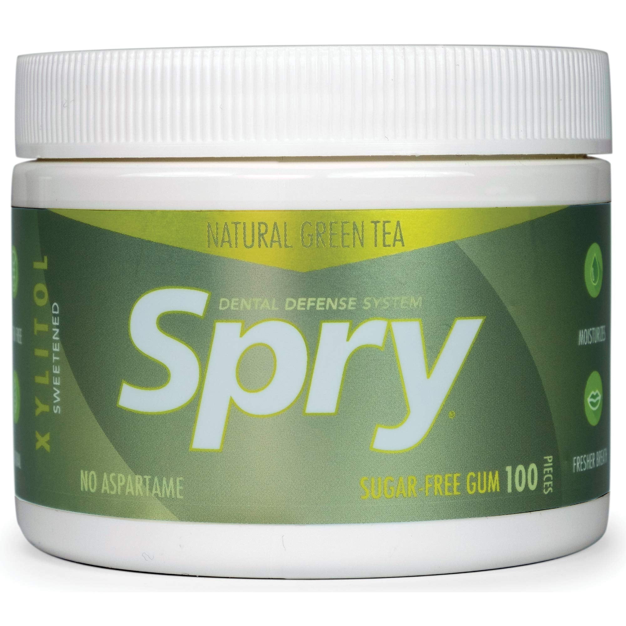 Spry Greent Tea Gum AKF18 Xlear 100 Gum - Walmart.com