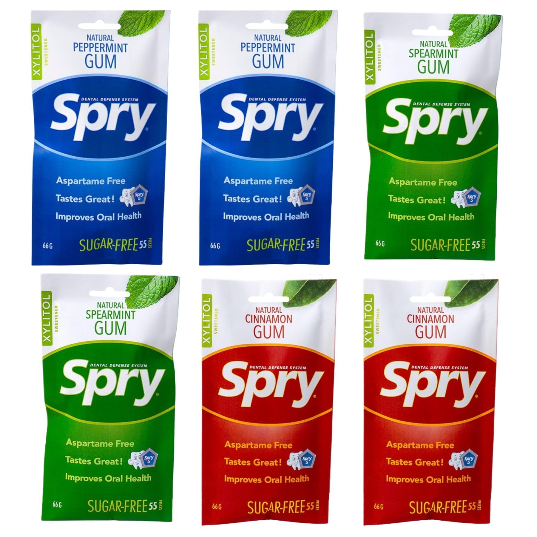 Spry On The Go Natural Xylitol Chewing Gum, Aspartame-Free Sugar-Free ...