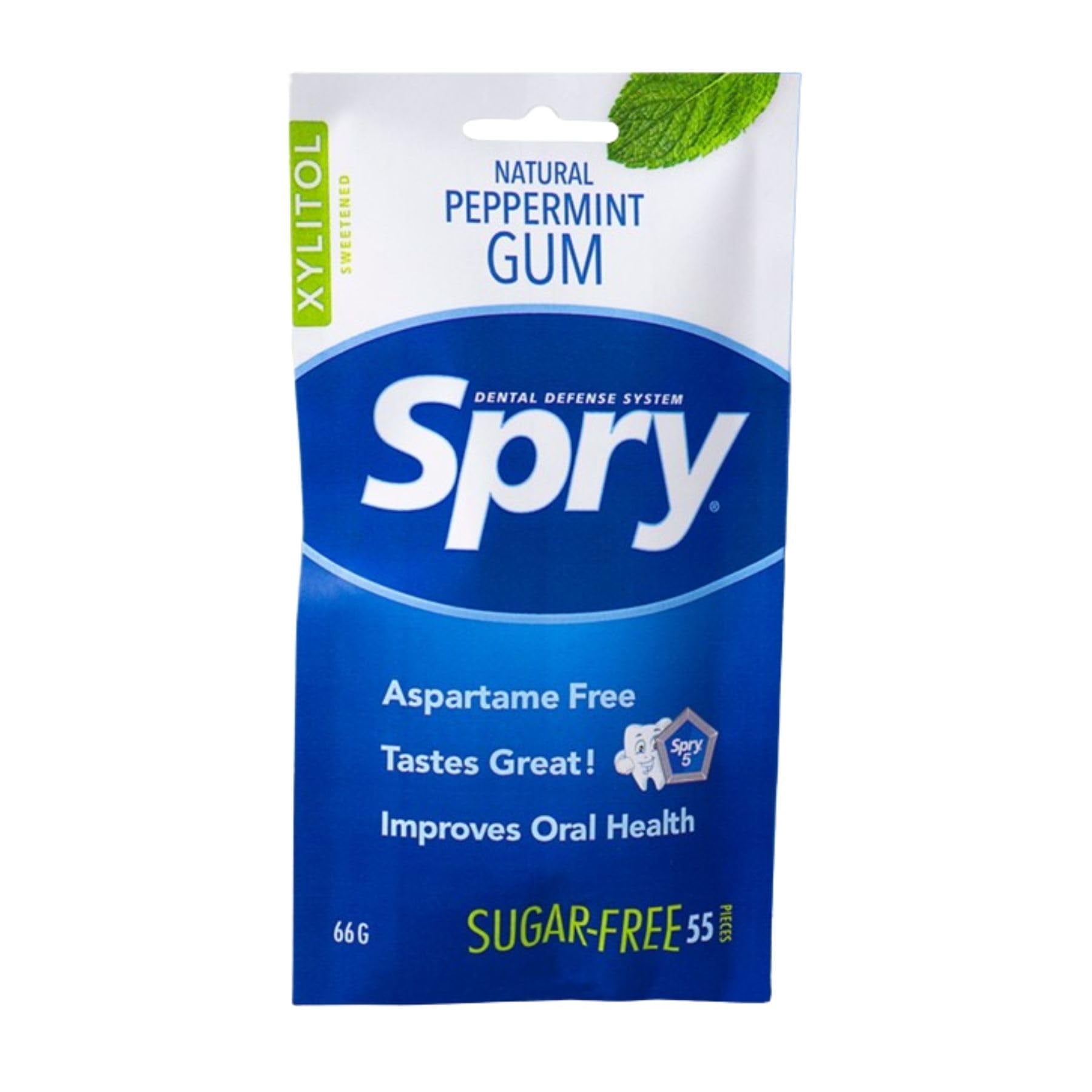 Spry On The Go Natural Xylitol Chewing Gum, Aspartame-Free Sugar-Free ...
