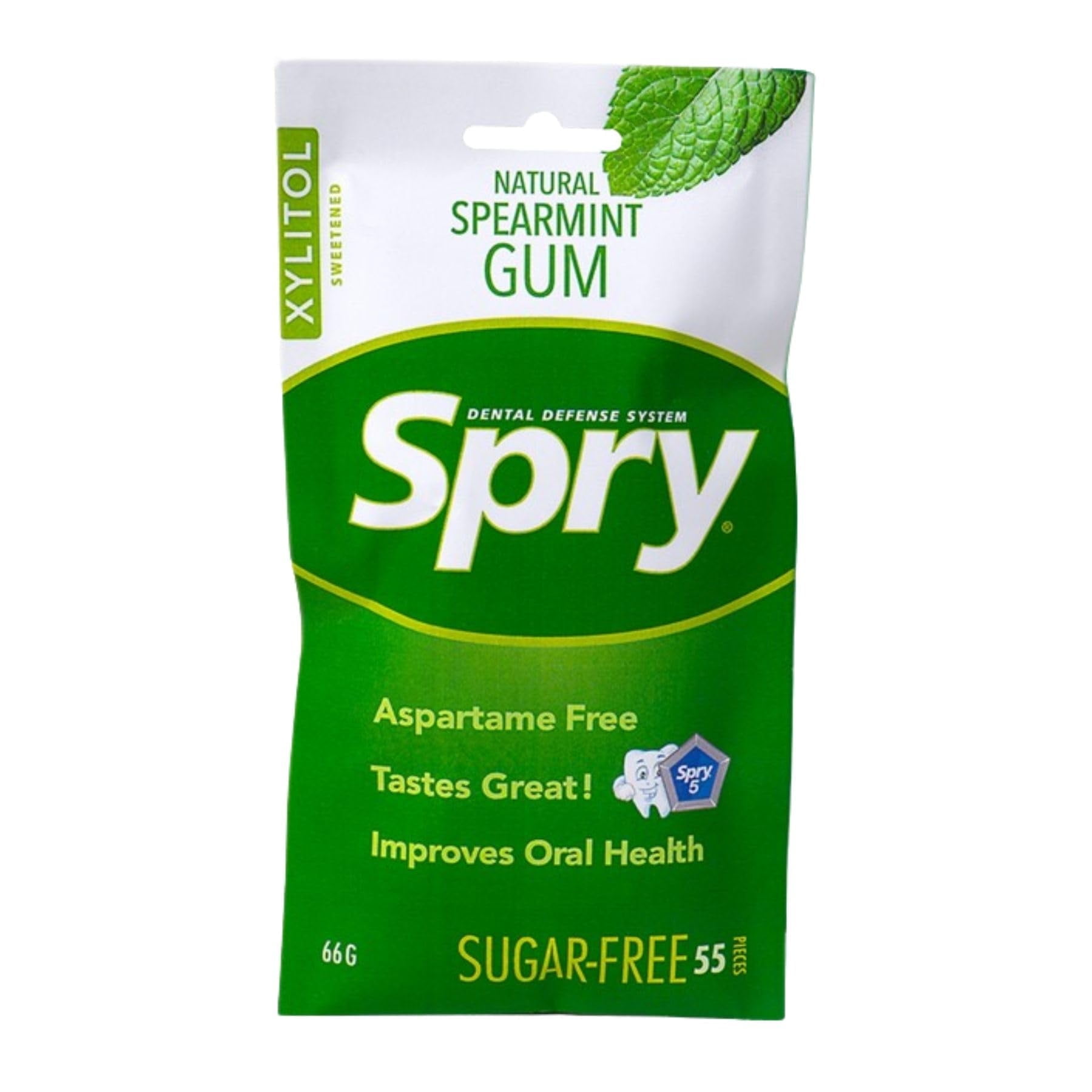 Spry On The Go Natural Xylitol Chewing Gum, Aspartame-Free Sugar-Free ...