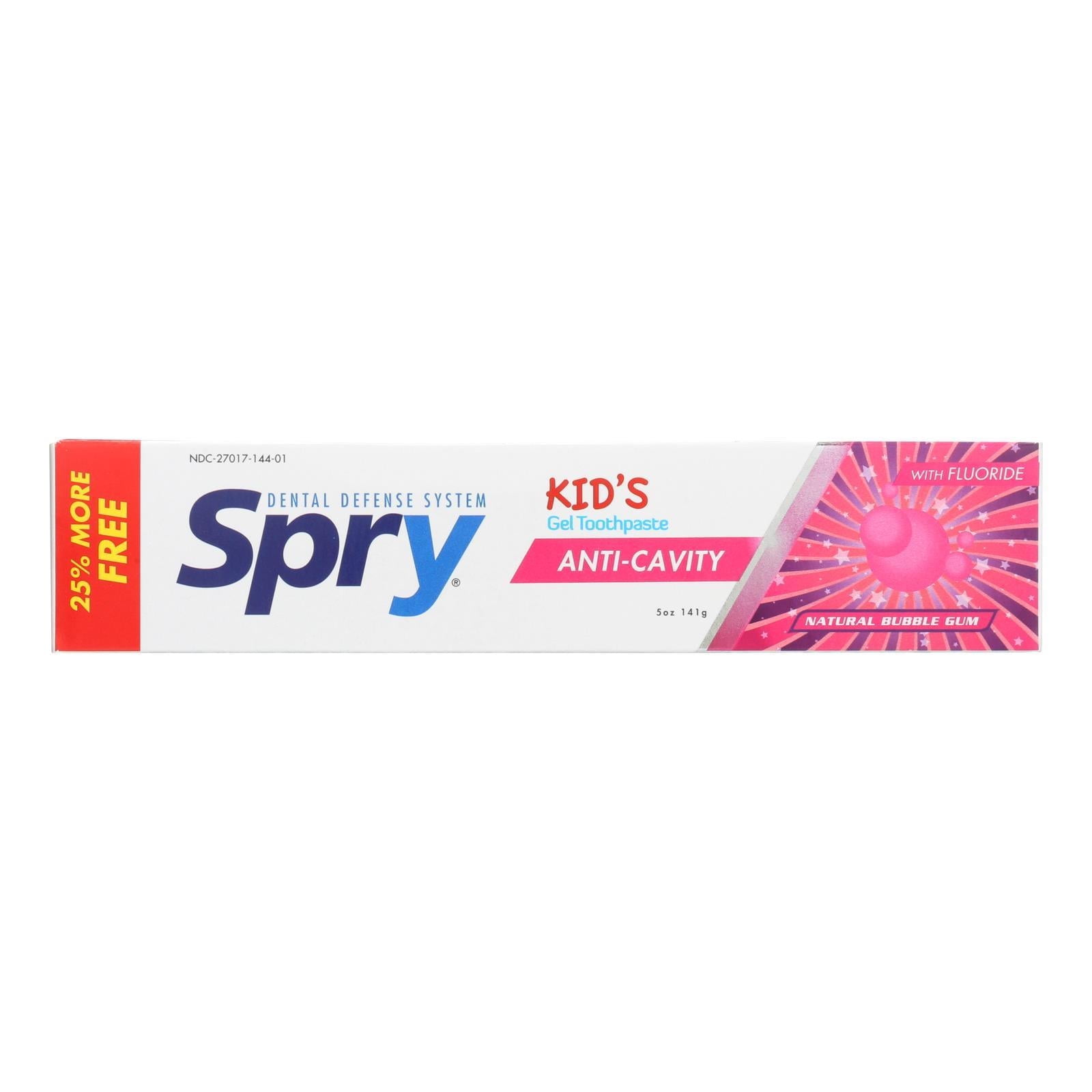 Spry Toothpaste - Kids - Bubblegum - Flouride - 5 oz - Walmart.com