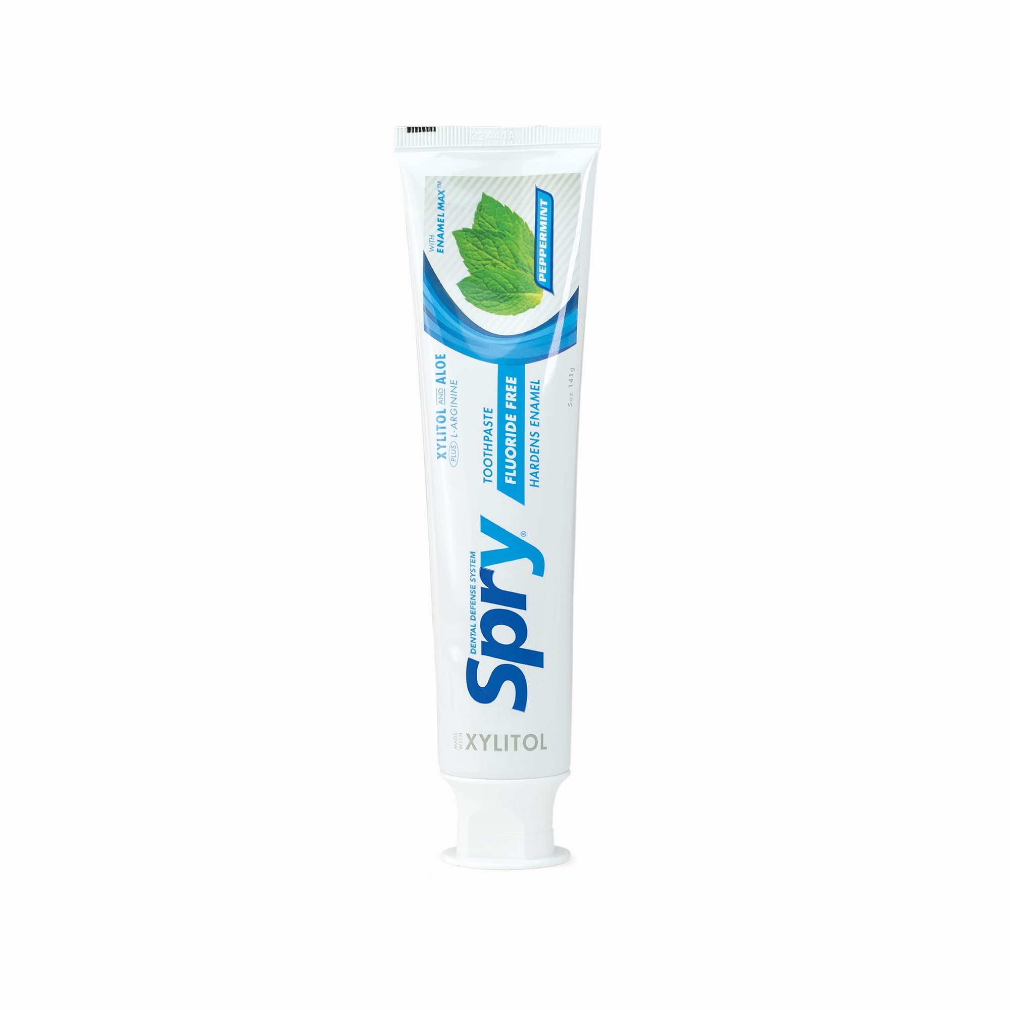 Spry Adult Fluoride-Free Xylitol Toothpaste, Peppermint Flavor, 5 oz, 4 ...