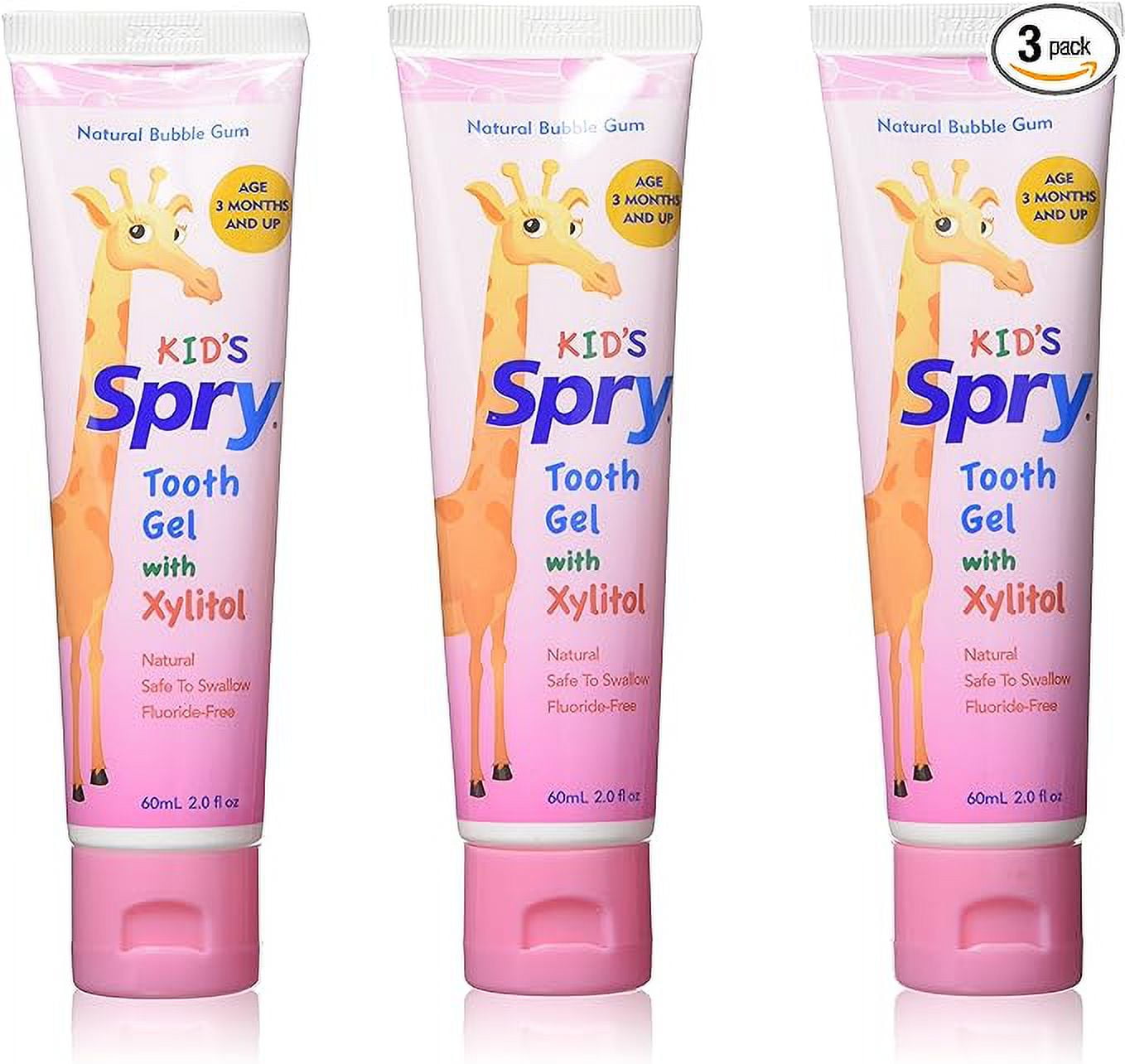 Spry Xylitol Baby Toothpaste, Natural Toddler Toothpaste, Fluoride Free ...