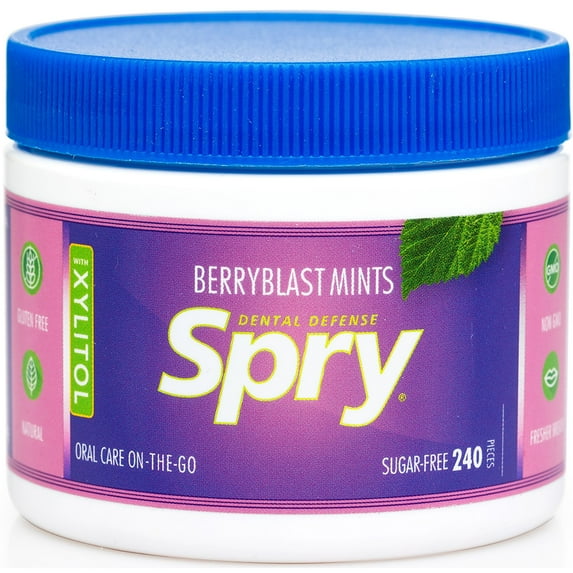 Xlear Spry Berry Blast Dental Defense Mints - 240 Pieces, Bad Breath ...