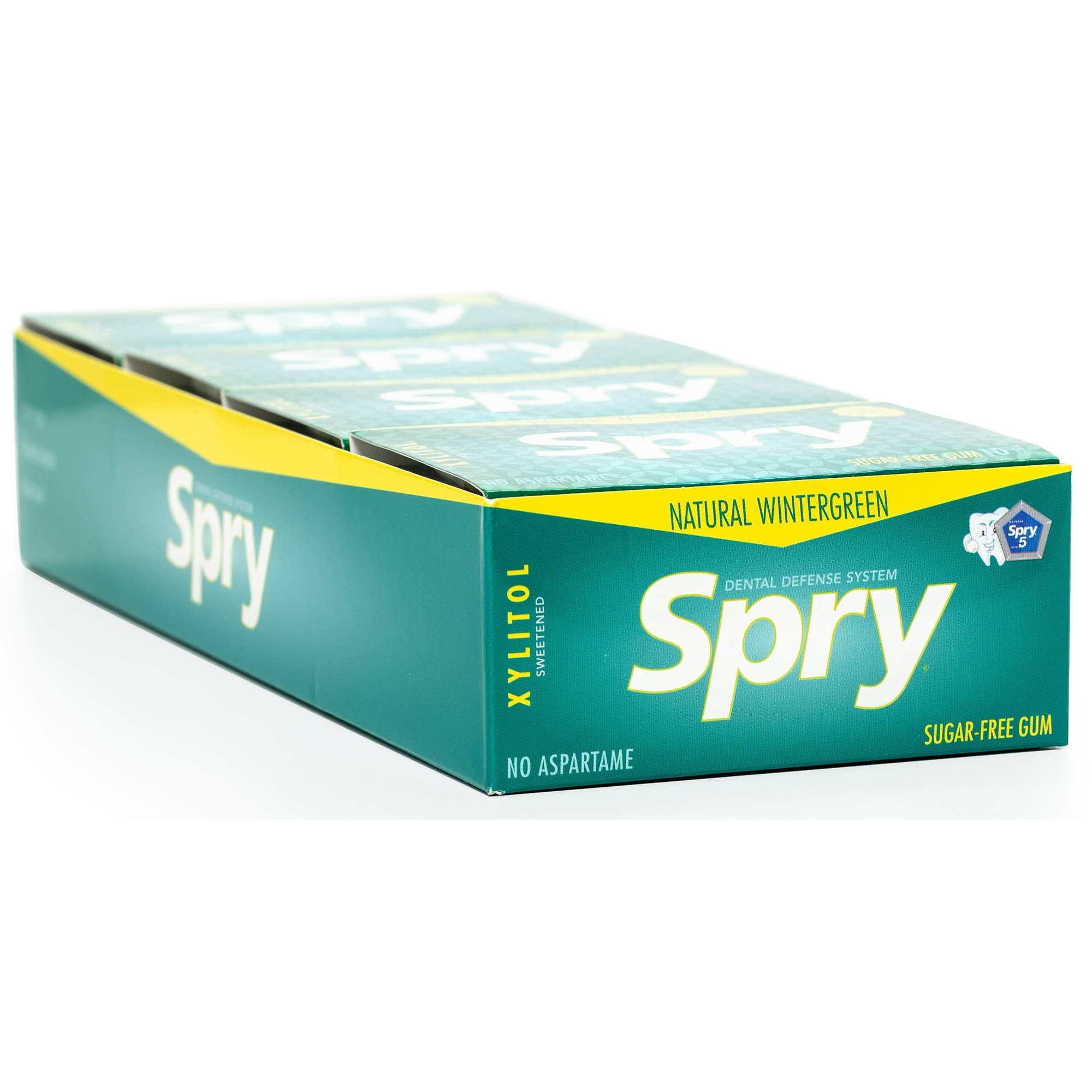 Spry Xylitol Chewing Gum, Aspartame-Free Sugar-Free, Wintergreen, 10 ...