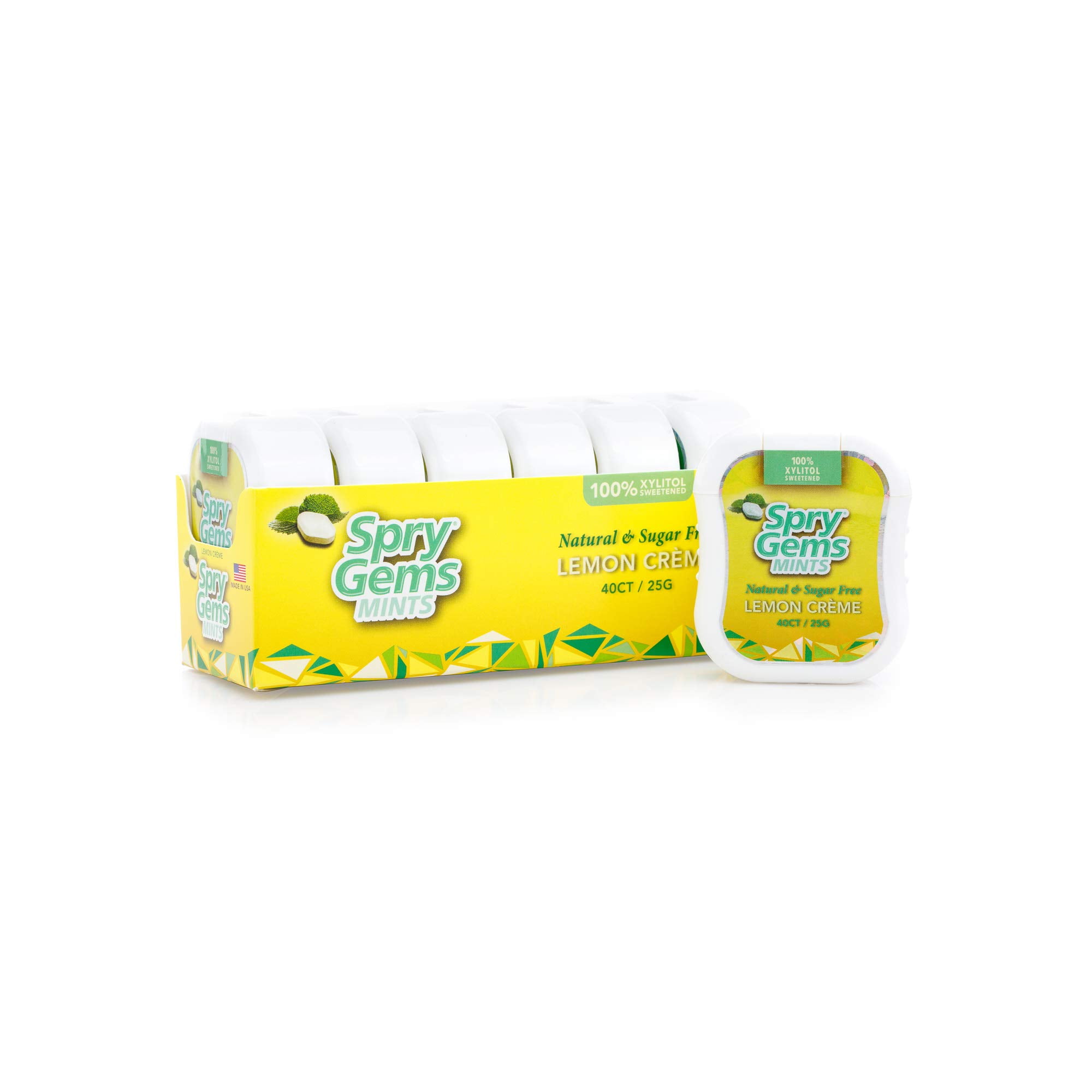 Spry Xylitol Gems - Lemon - Case Of 6 - 40 Count - Walmart.com
