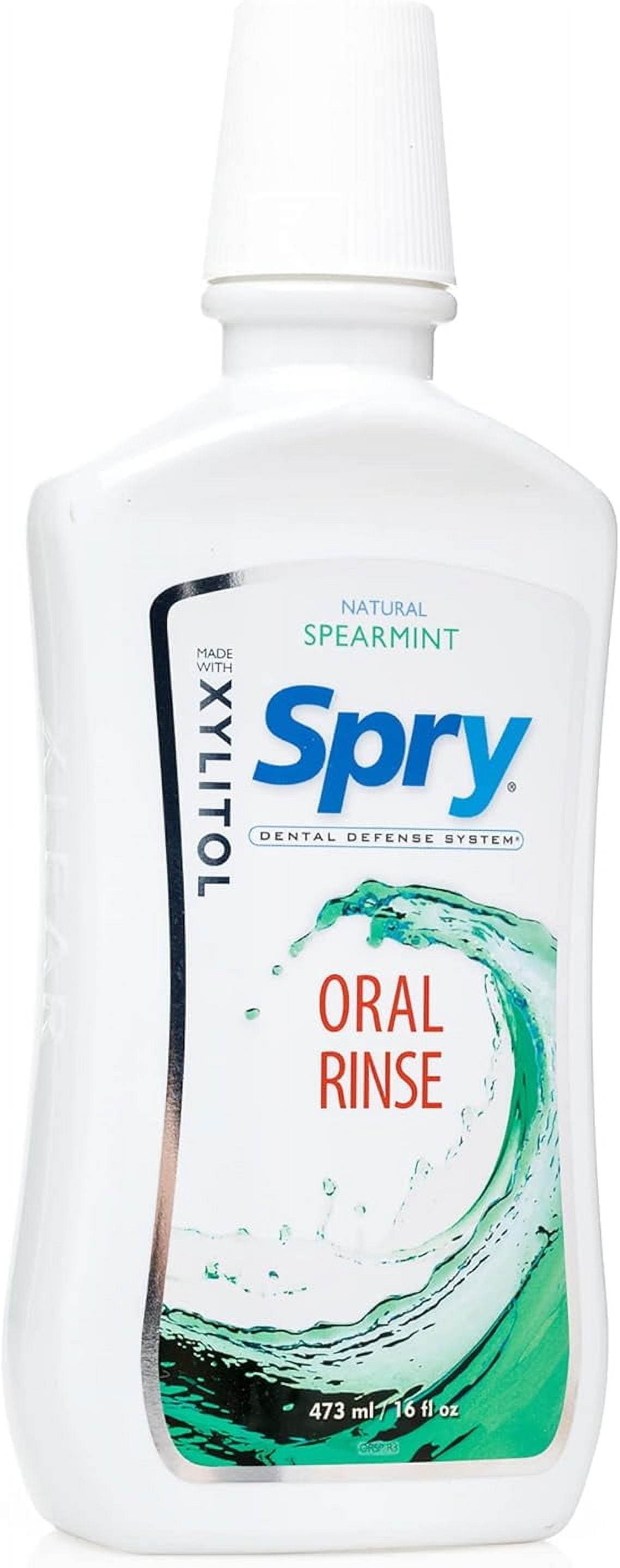 Spry Xylitol Mouthwash, Spearmint Flavor, 16 fl oz, 4 pack, Natural ...